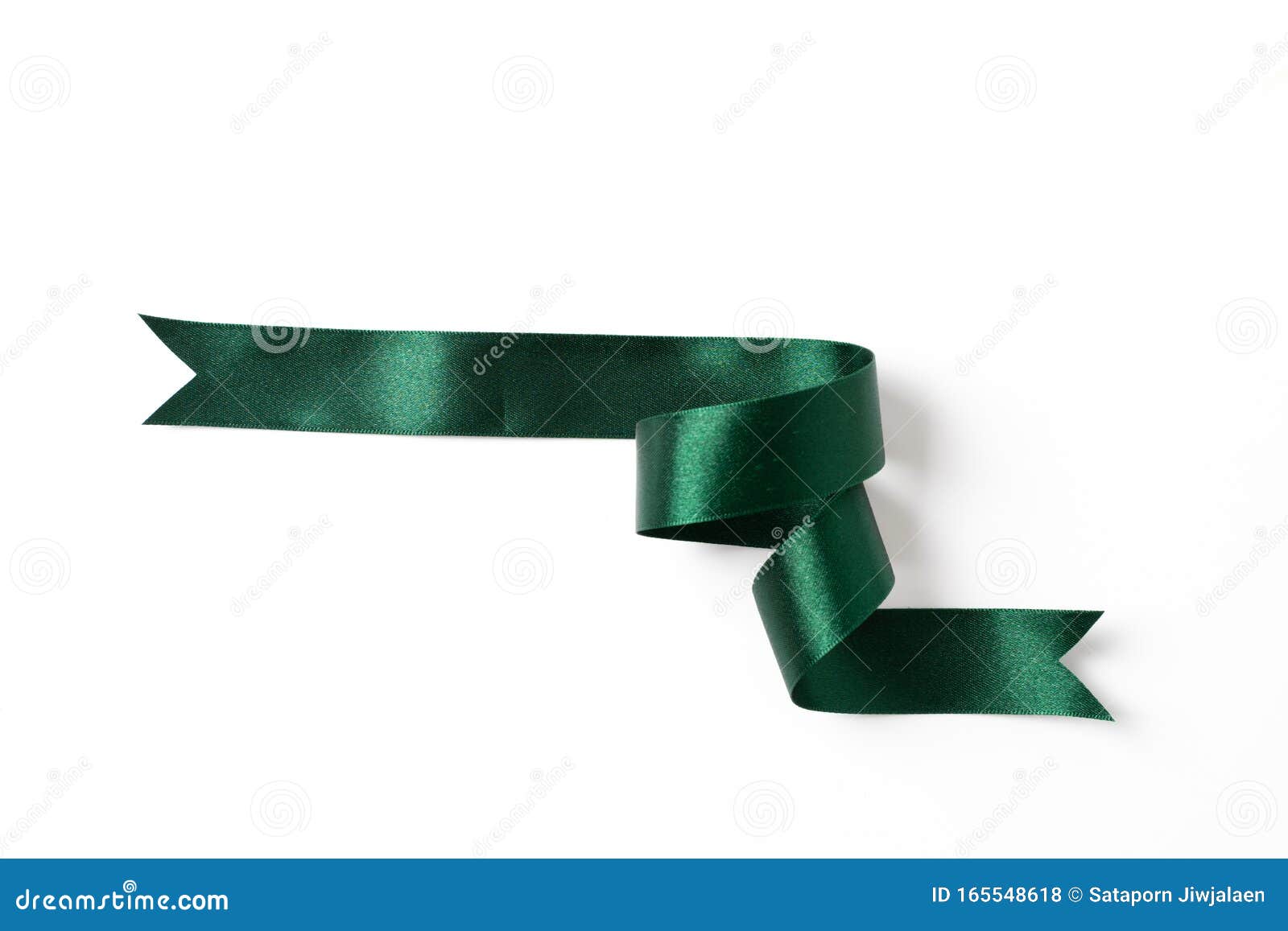 Green Banners Ribbons Label on White Stock Photo - Image of banner ...