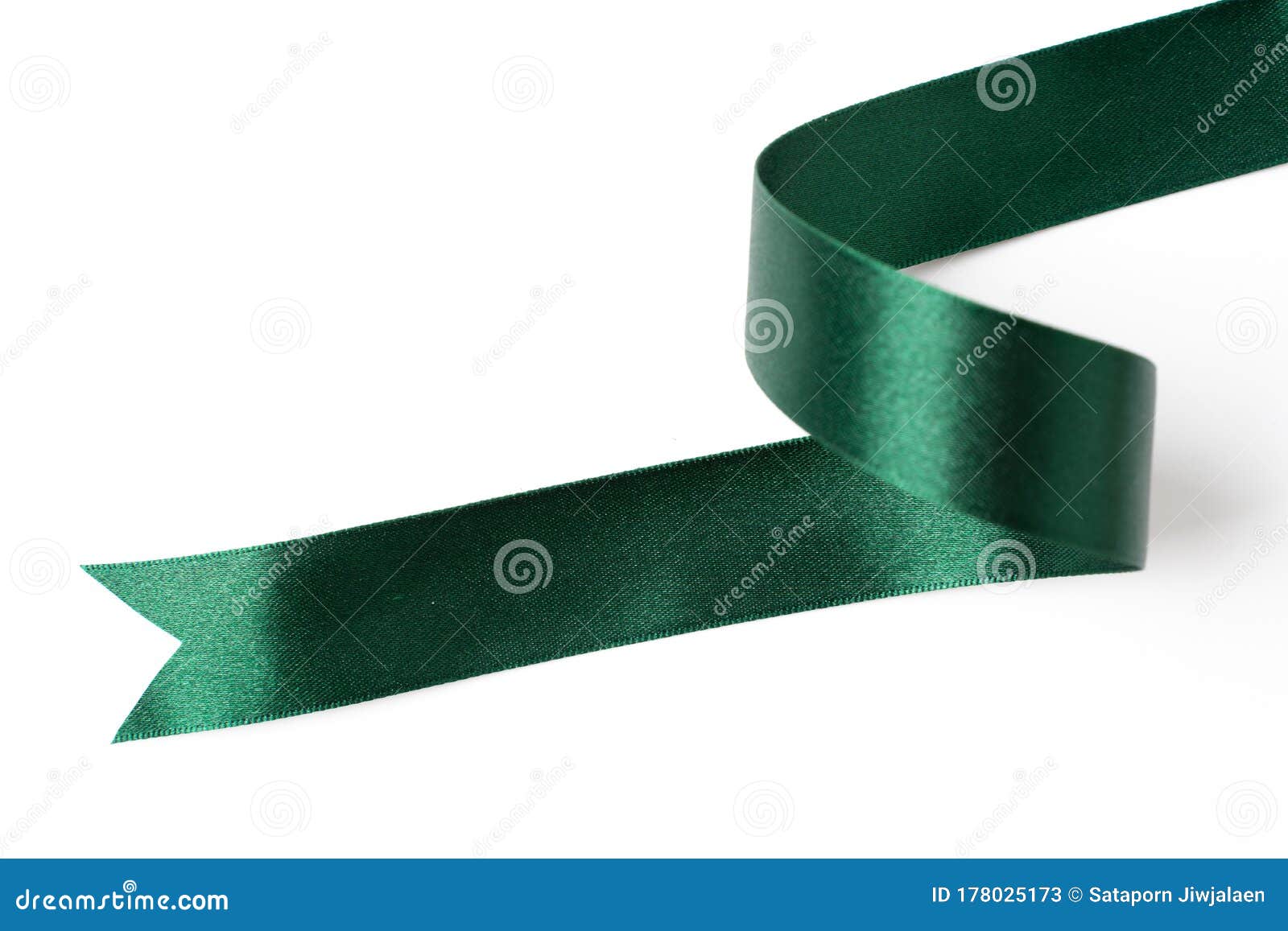 Green Banners Ribbons Label on White Stock Image - Image of symbol ...