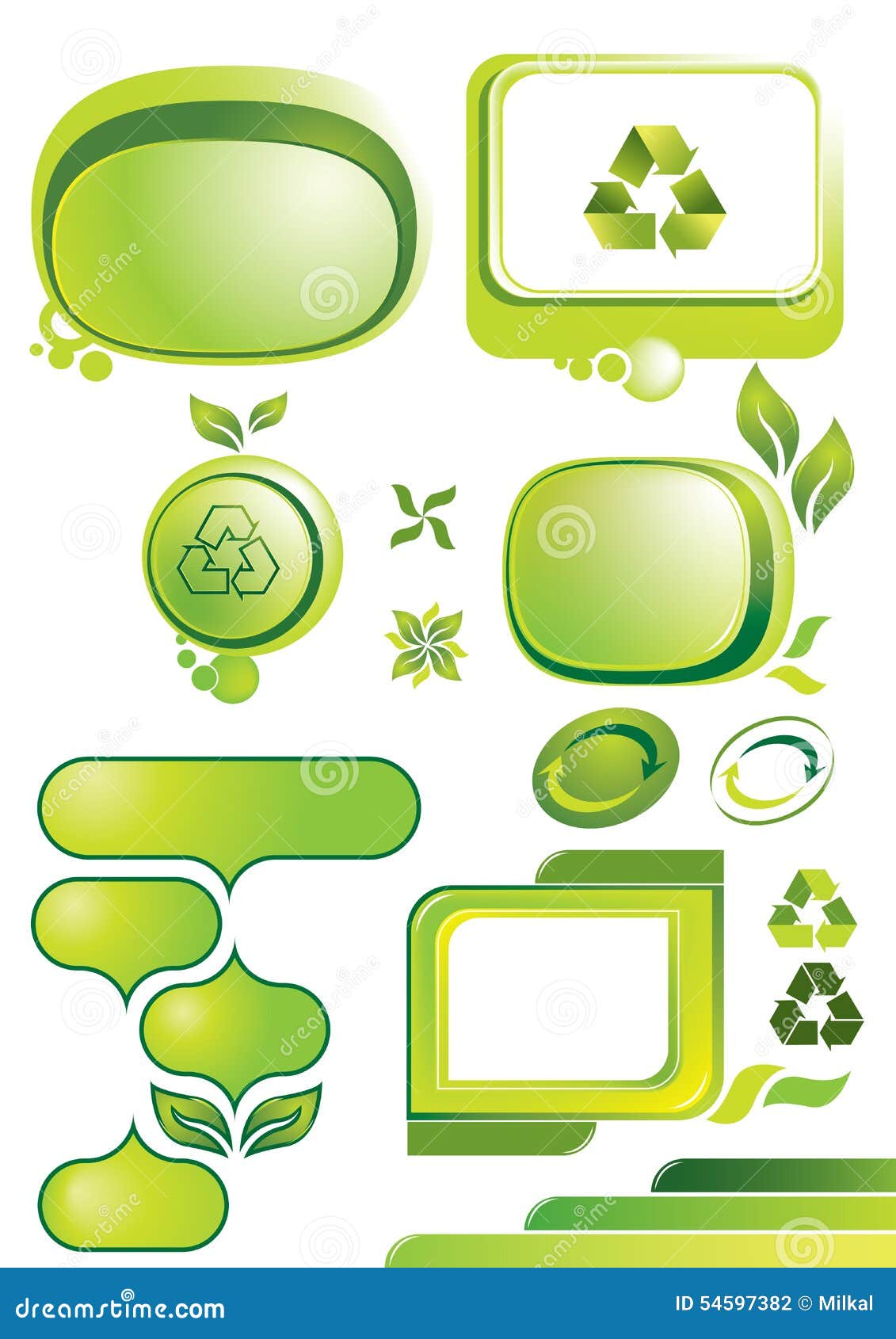 Green banners stock vector. Illustration of icon, banners - 54597382