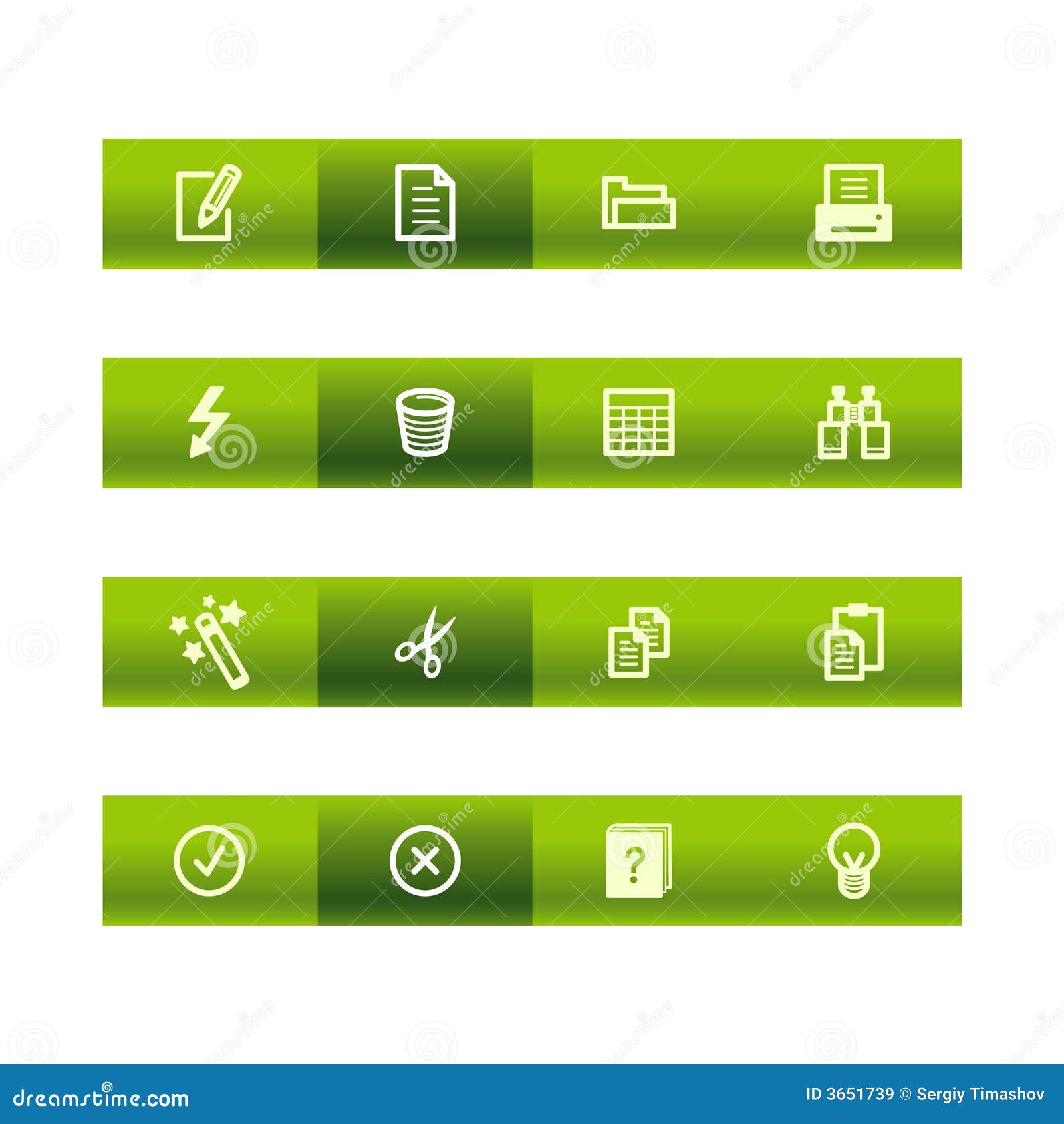 Green bar document icons stock vector. Illustration of copy - 3651739