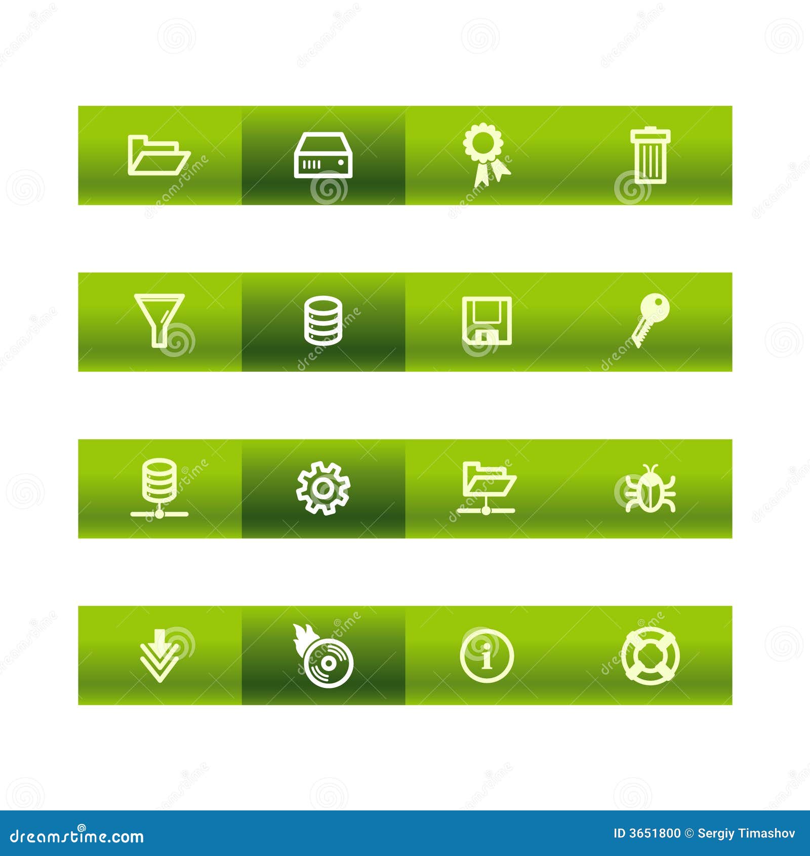 Green bar server icons stock vector. Illustration of certificate - 3651800