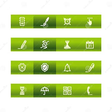 Green bar software icons stock vector. Illustration of icons - 3651806