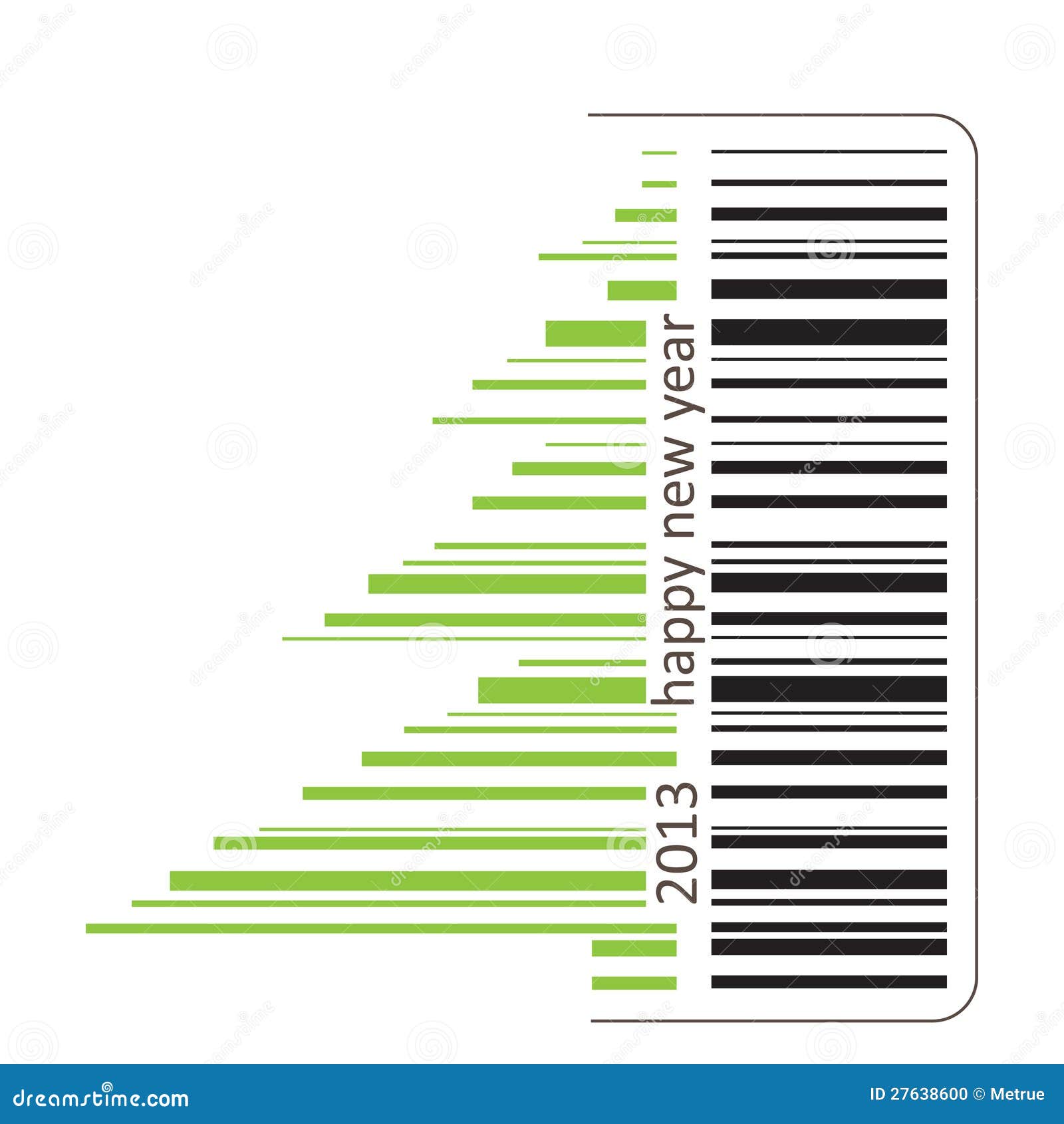 Green barcode stock vector. Illustration of market, line - 27638600