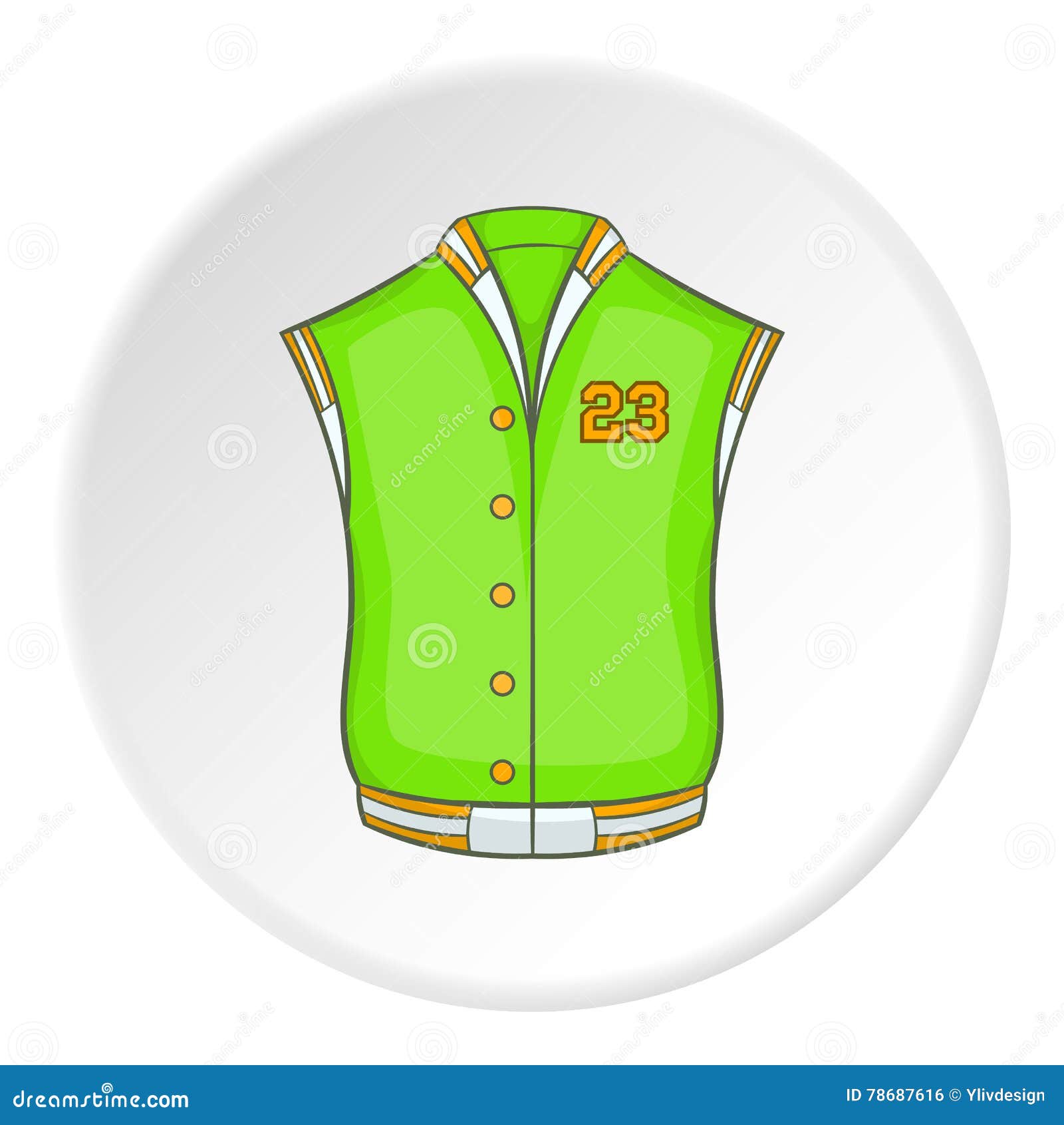 Green Baseball Jacket Icon, Cartoon Style Stock Vector - Illustration ...