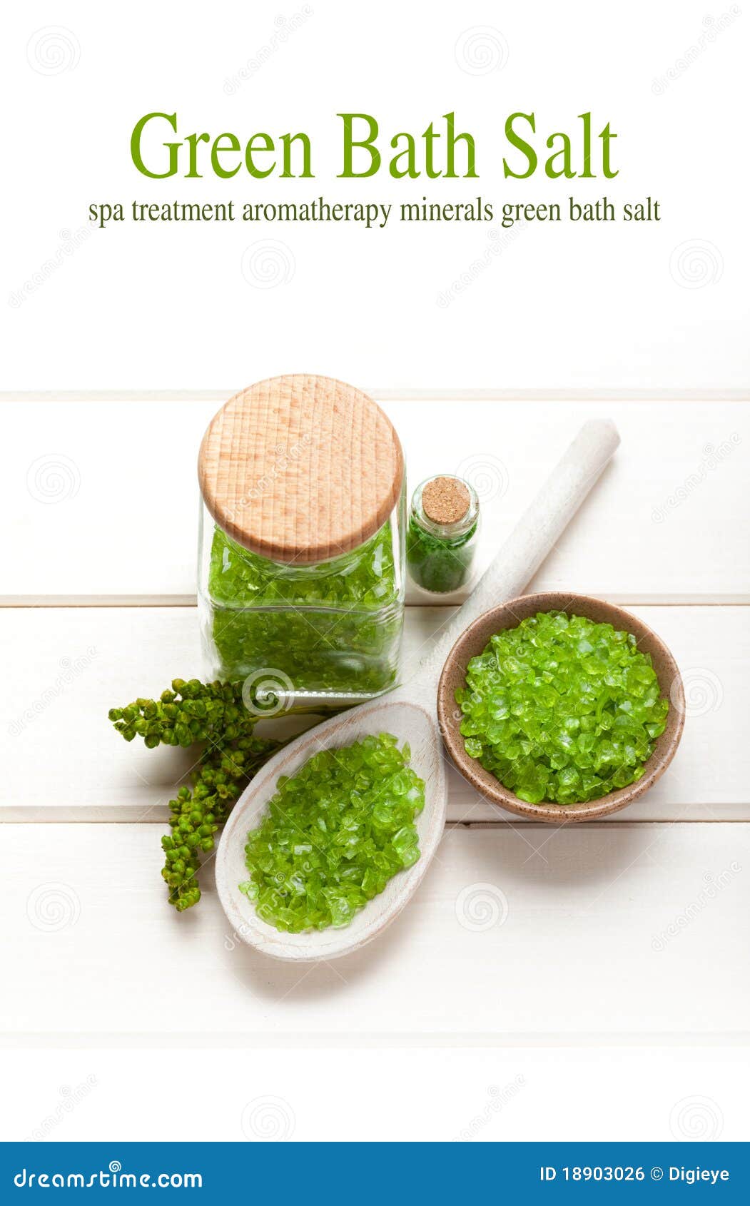 Green bath salt stock photo. Image of body, cosmetic - 18903026