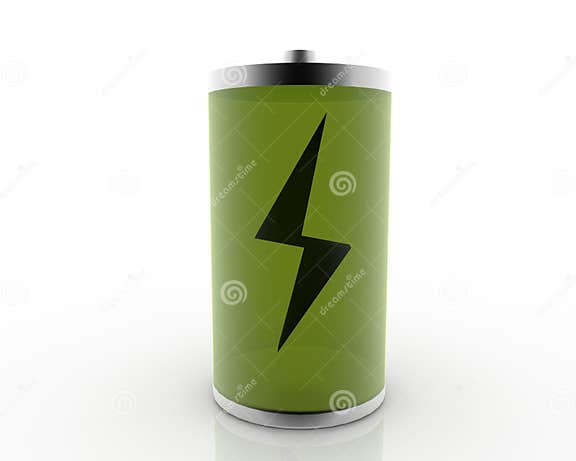 Green Battery Call and Energy Sign on Isolate Background Stock ...