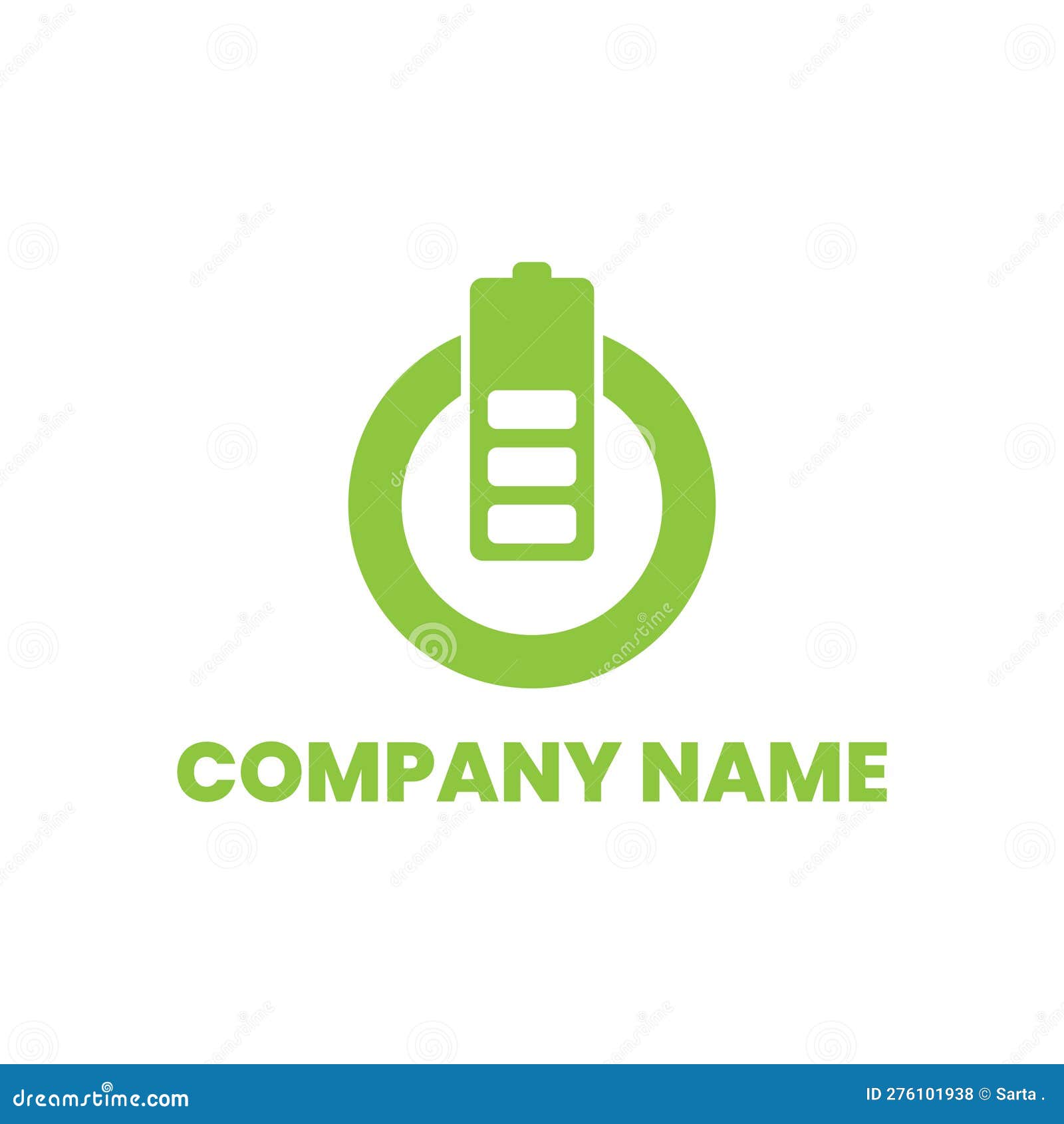 Green Battery Power Logo Template Stock Vector - Illustration of ...