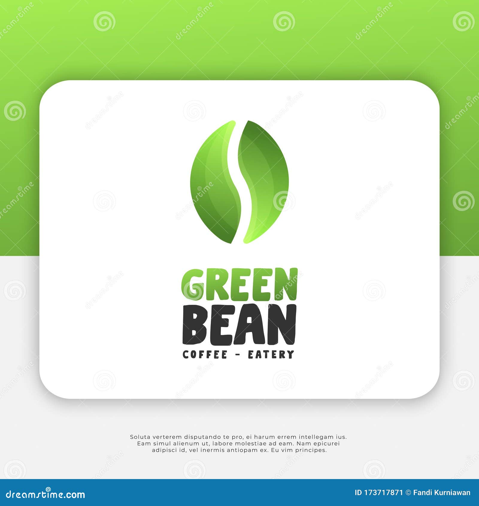 Green Bean Logo Design Inspiration, Vector Illustration Stock Vector ...
