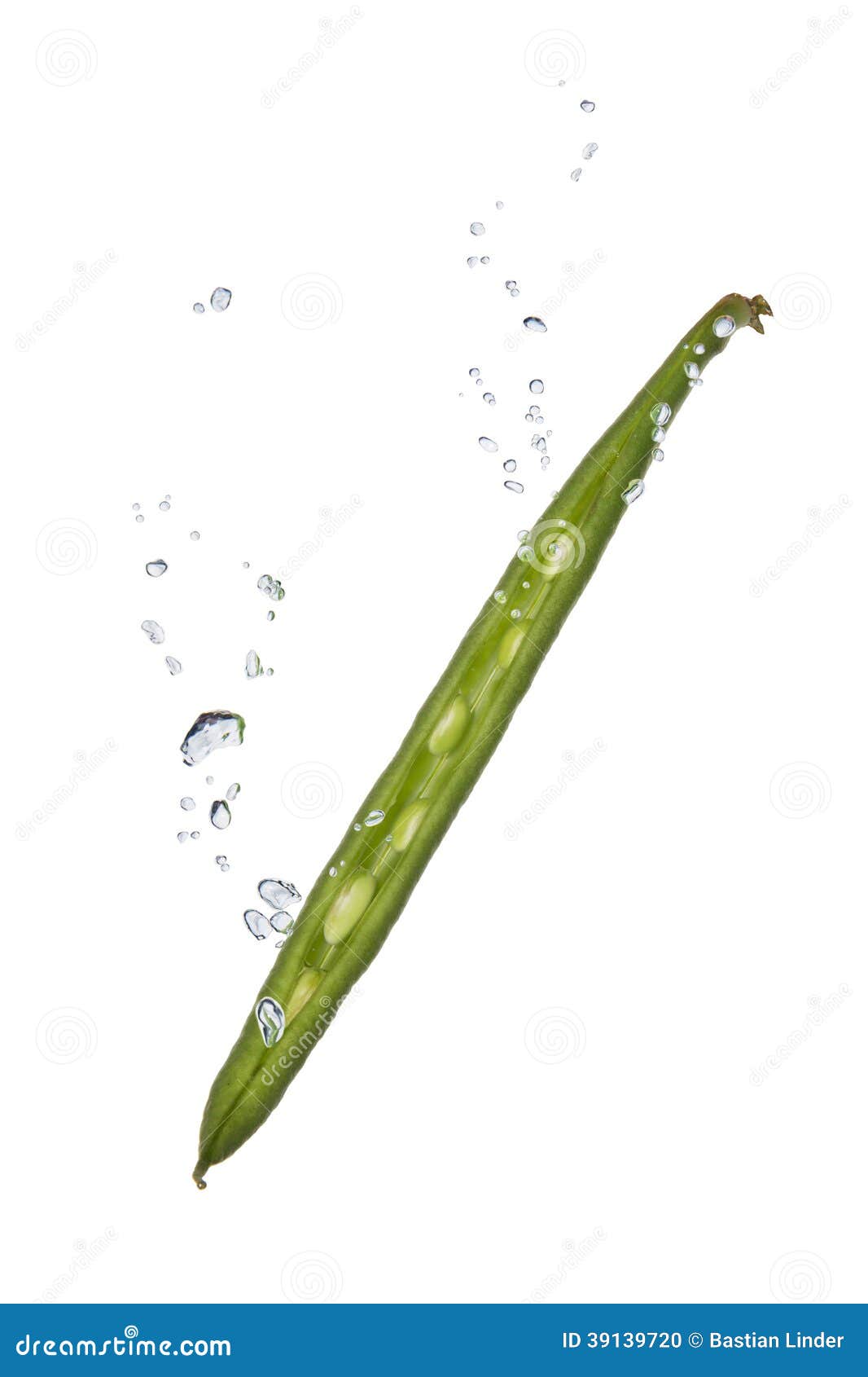Green Bean in Water with Air Bubbles Stock Photo - Image of nutrition ...