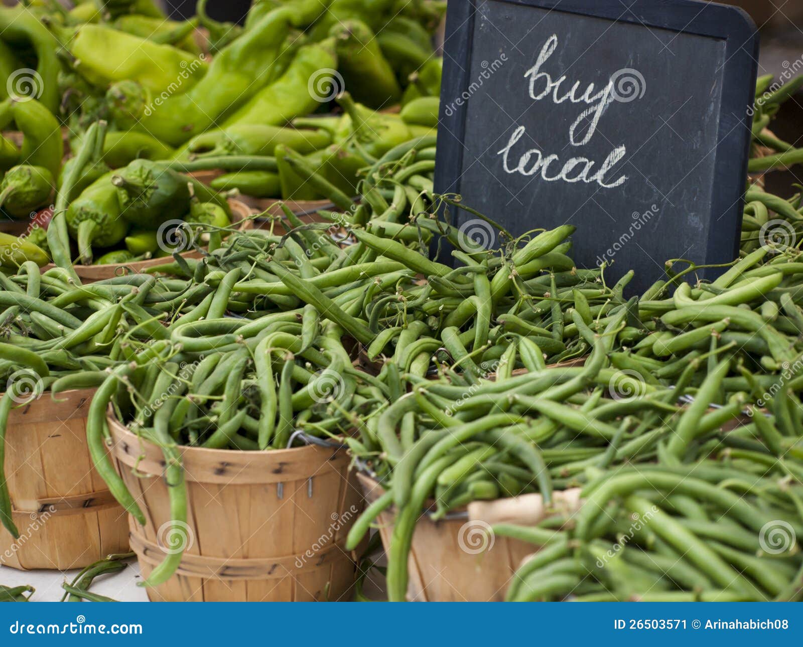 Green Beans stock image. Image of green, farmers, chalk - 26503571
