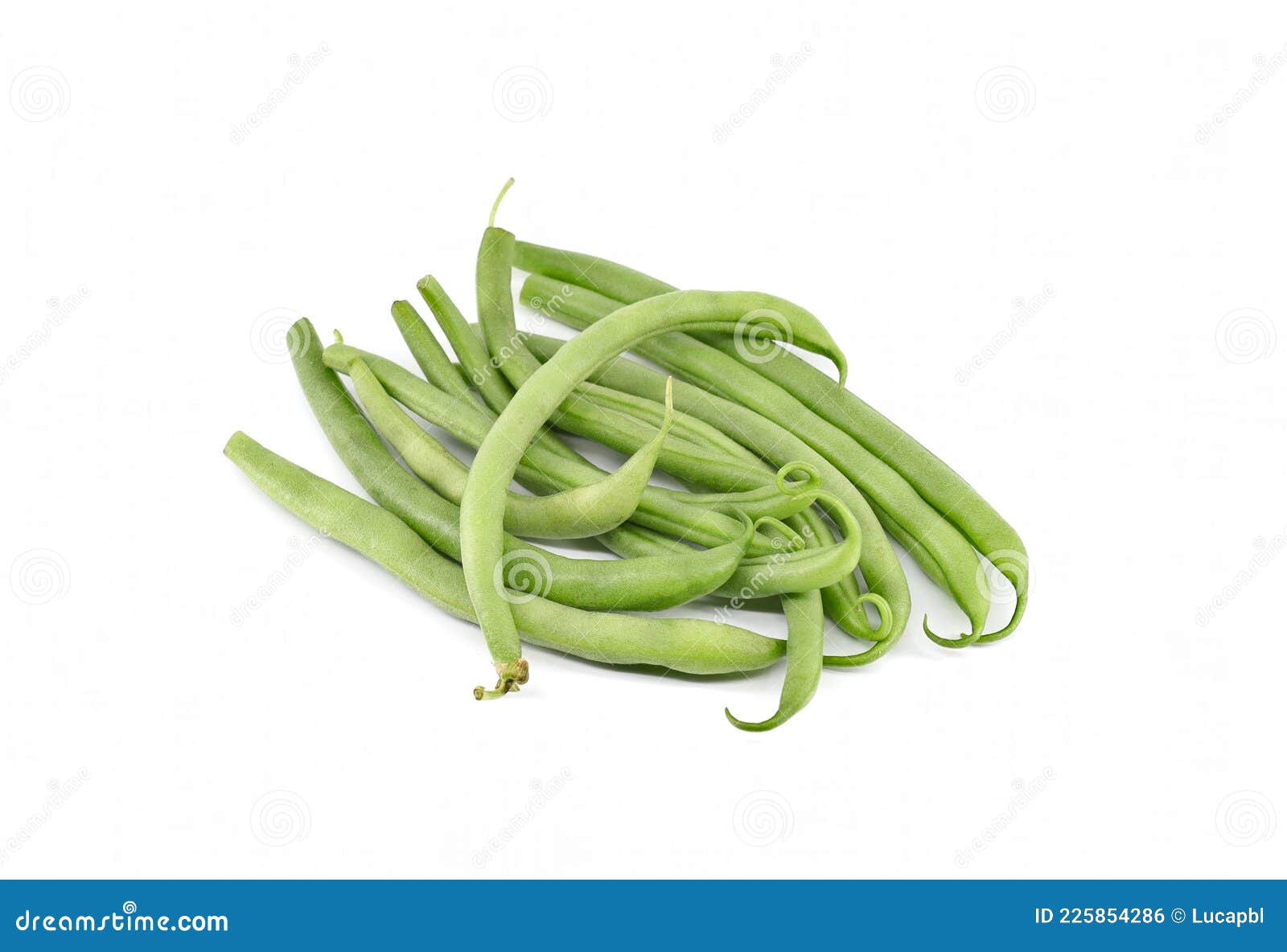 Green Beans, Also Known As String Beans, on White Background. Stock ...