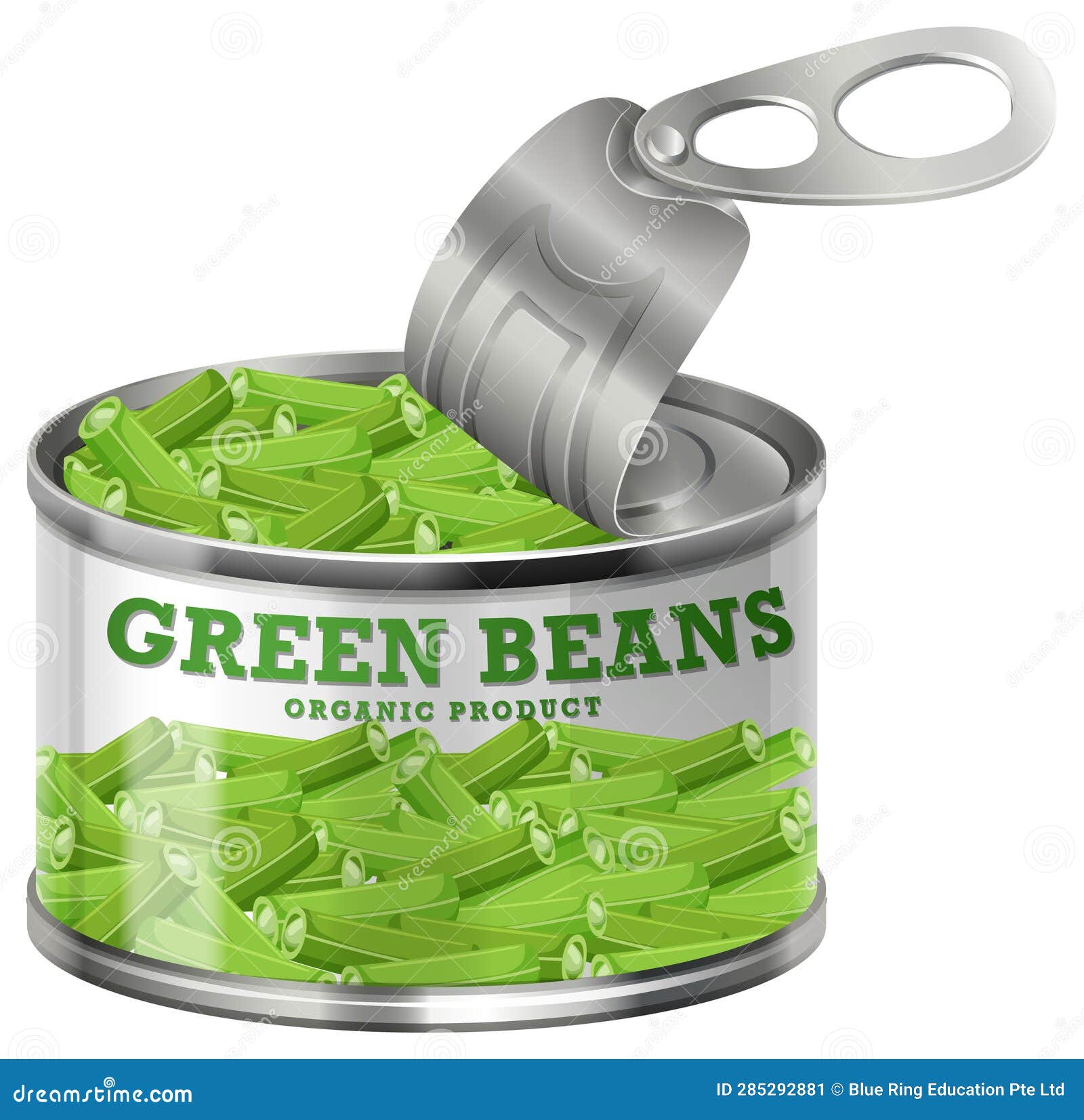 Green Beans Food Can Vector Stock Vector - Illustration of green, clip ...