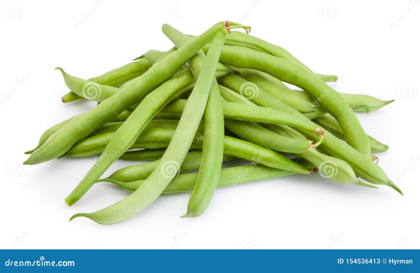 Green Beans Isolated on White Background Stock Image - Image of harvest ...
