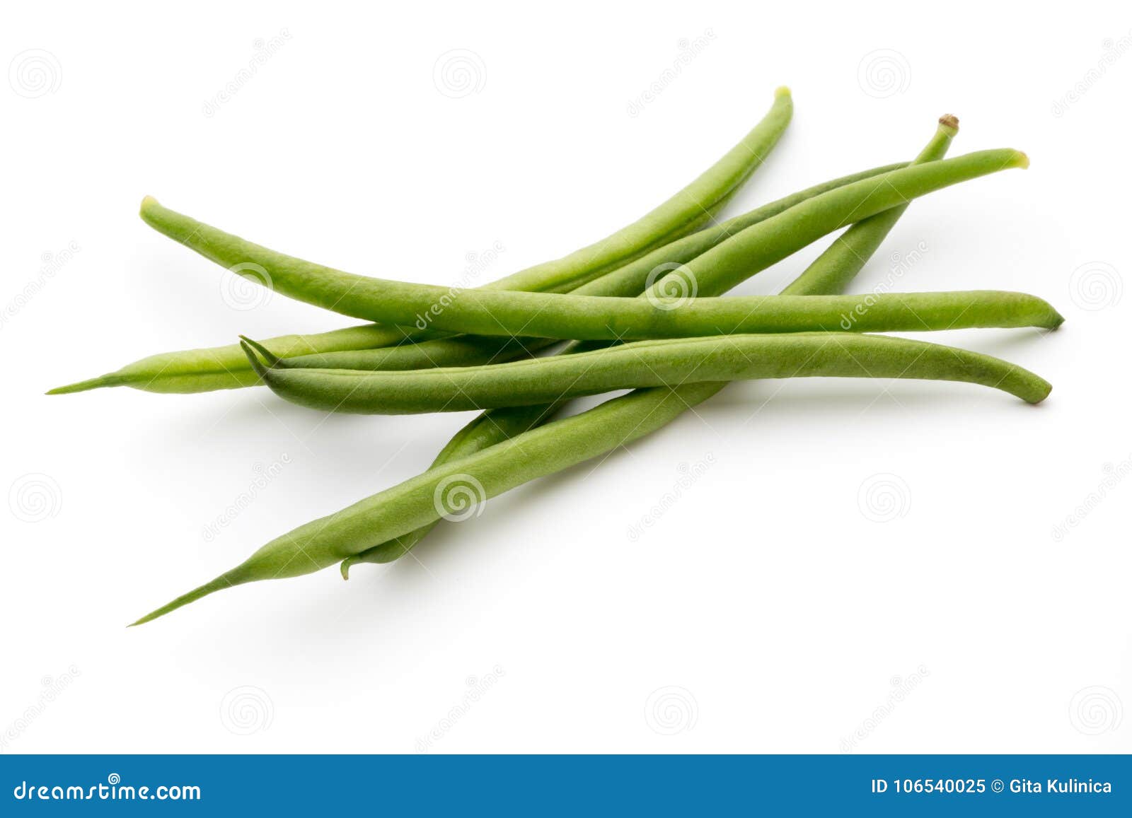 Green Beans Isolated on a White Background Stock Image - Image of ...