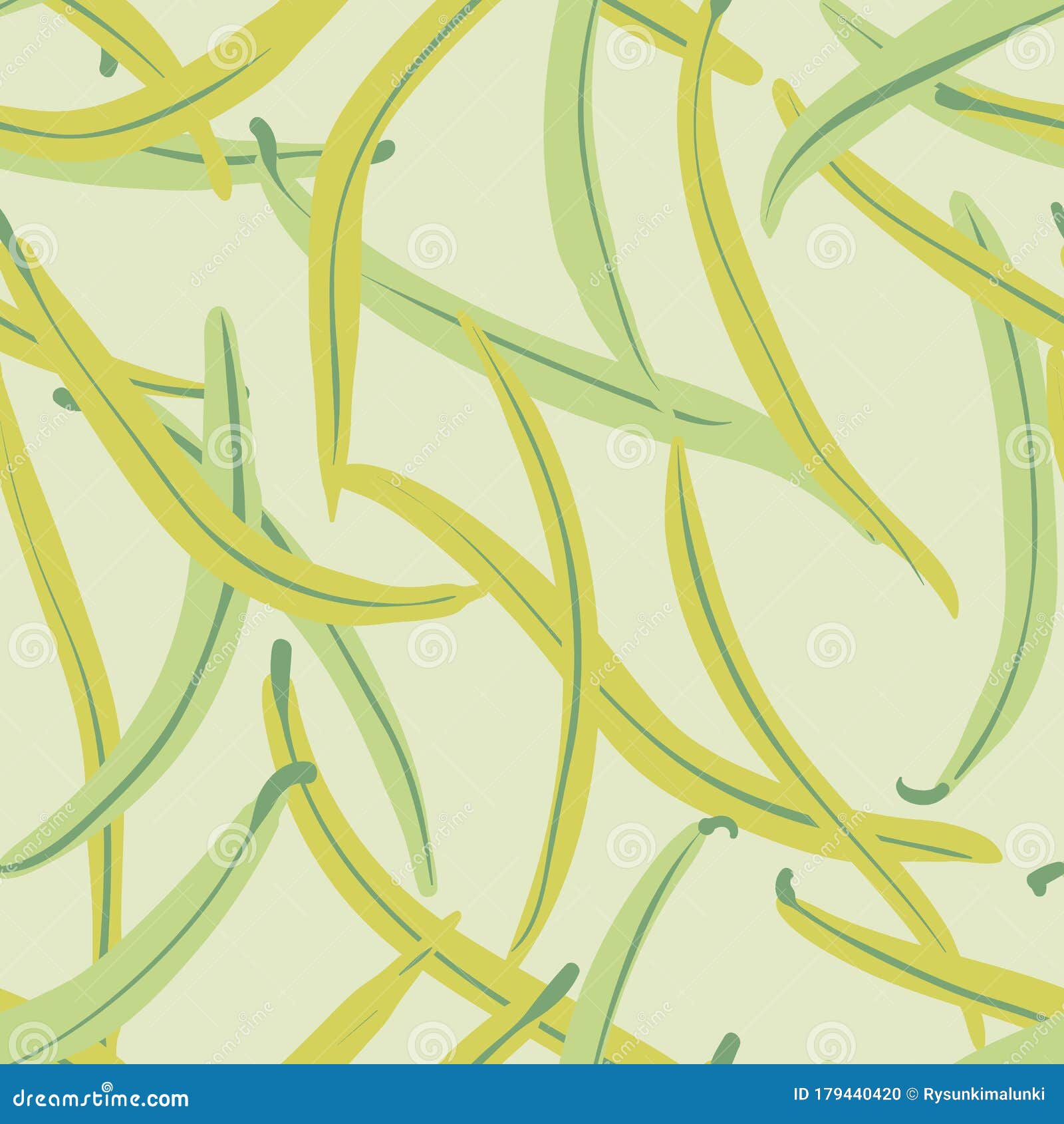 Green Beans Seamless Vector Culinary Pattern Stock Vector ...