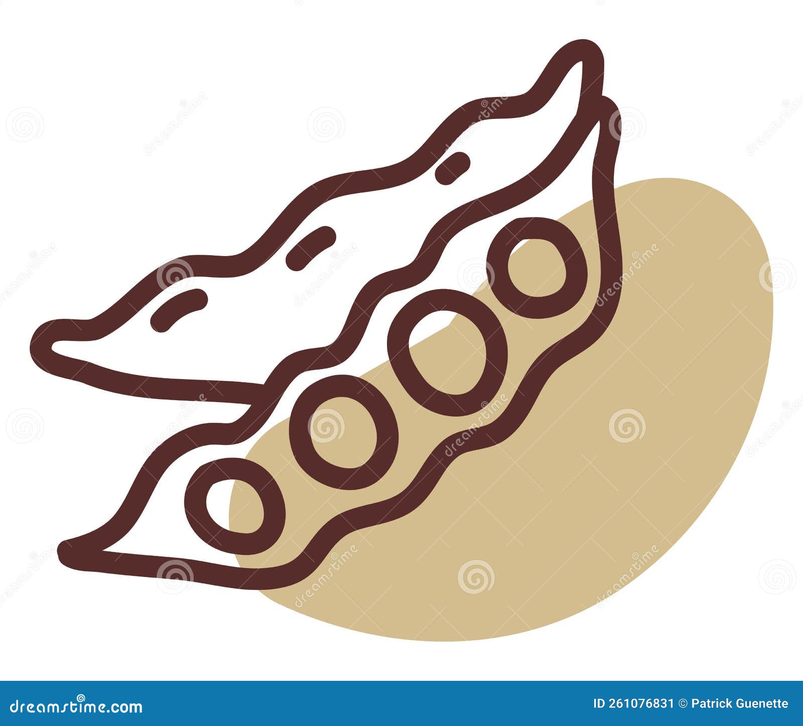Green beans in shell, icon stock vector. Illustration of grain - 261076831