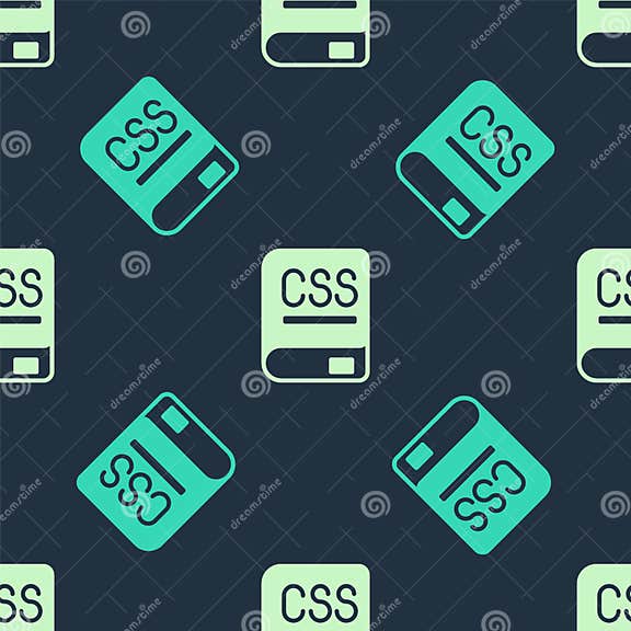 Green and Beige Books about Programming Icon Isolated Seamless Pattern on Blue Background ...