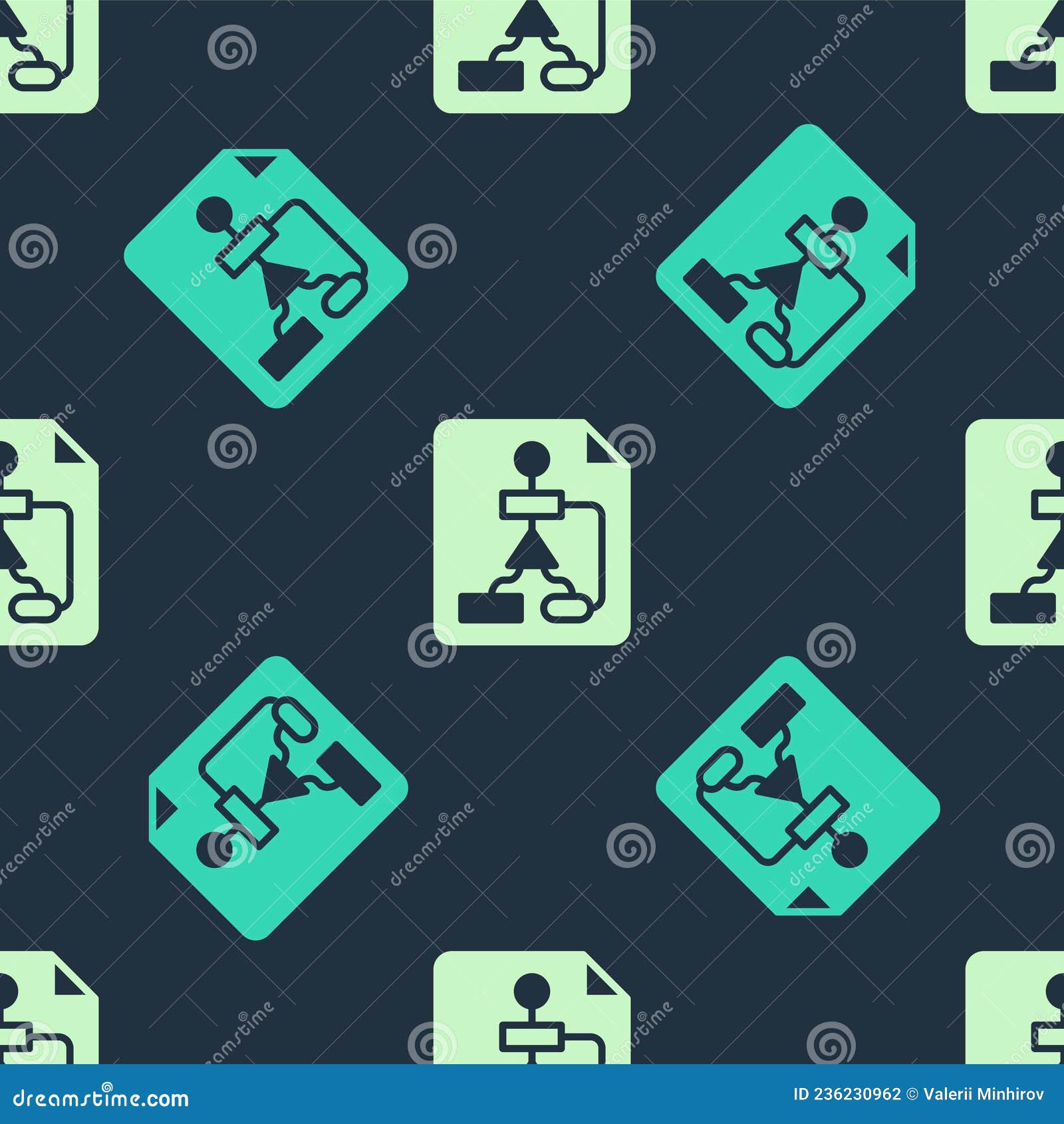 Green and Beige Tile Flowchart for Program Design or Process Management ...