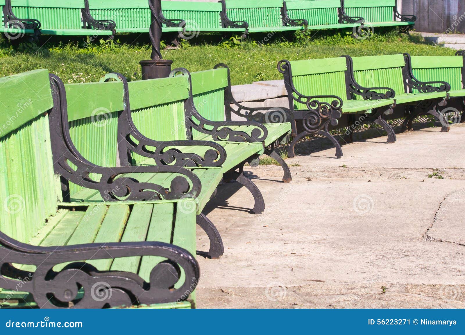 Amphitheater Bench Wooden Geometric Diagonal Lines Pattern Stairs Stock ...