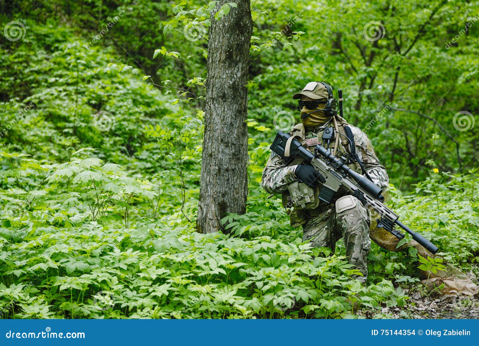 Green Berets sniper stock photo. Image of force, firearms - 75144354