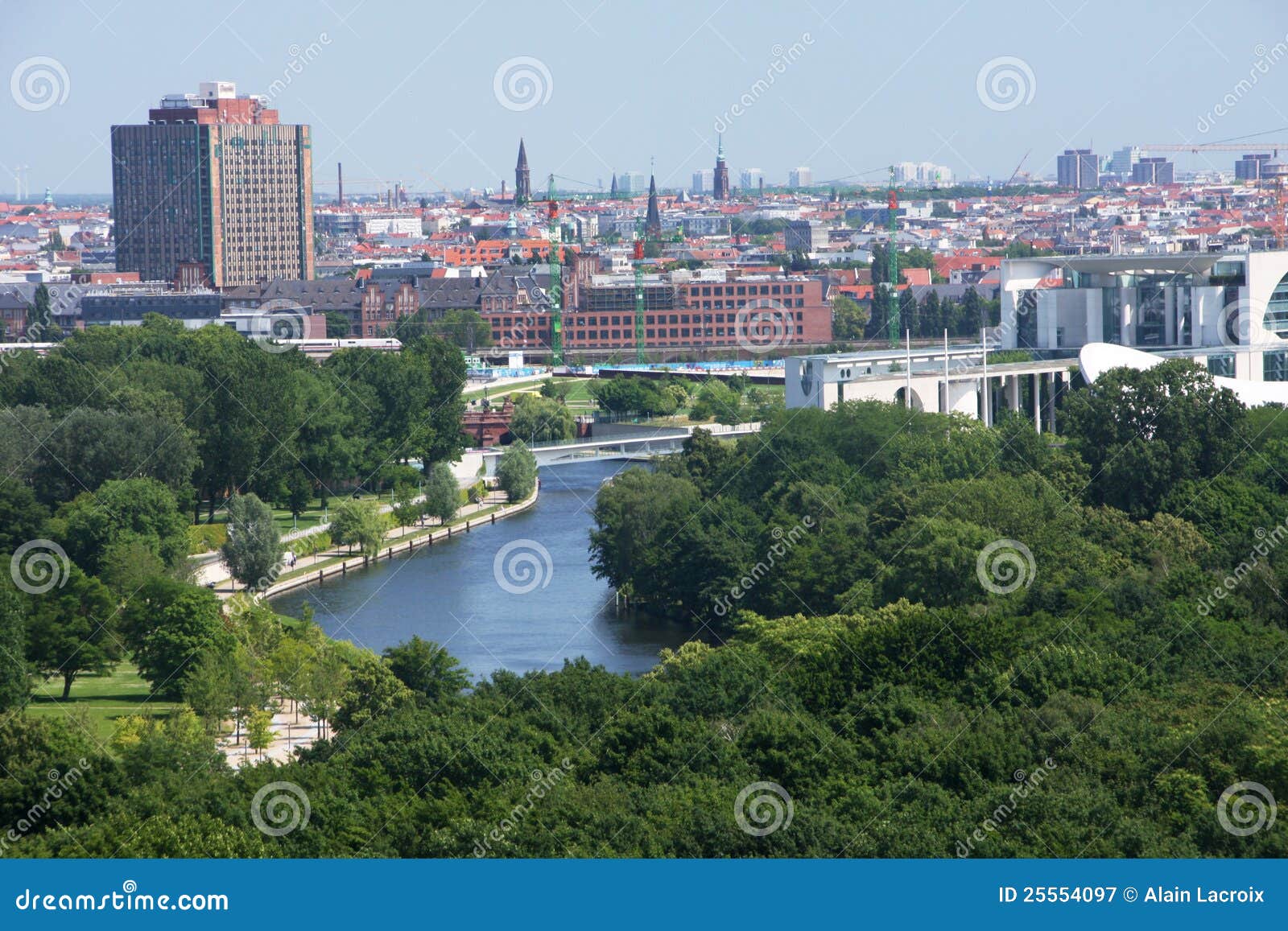 Green Berlin stock image. Image of panorama, building - 25554097