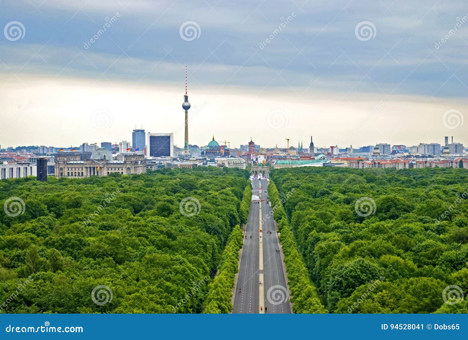 Green Berlin stock image. Image of urban, berlin, column - 94528041
