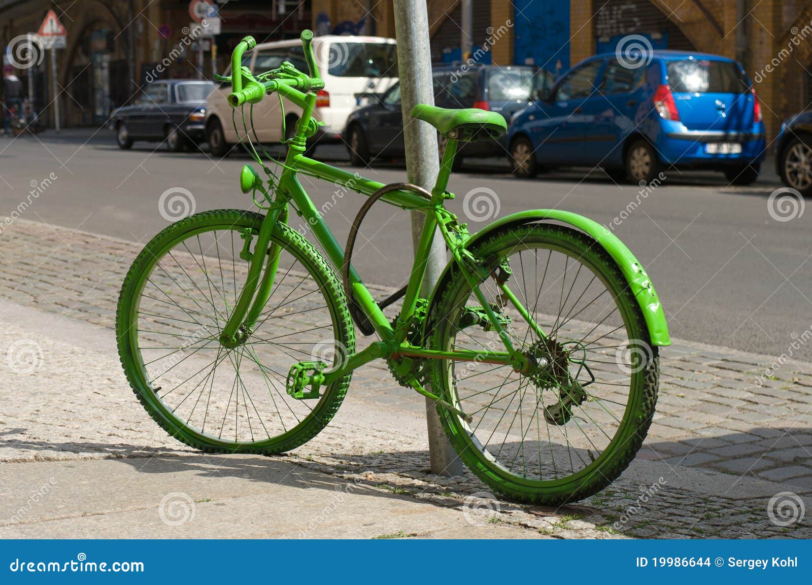 Green bicycle stock photo. Image of stained, life, green - 19986644