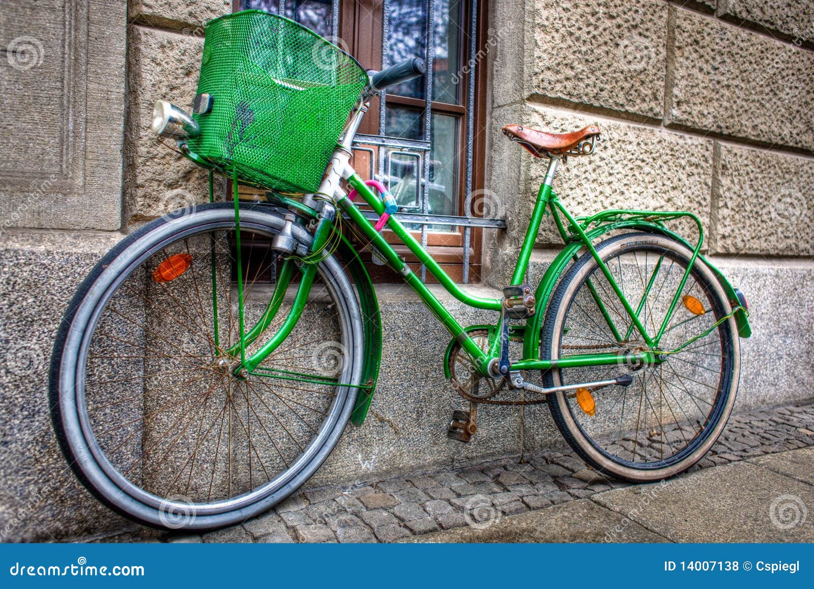 The Green Bike stock photo. Image of bike, outdoors, city - 14007138