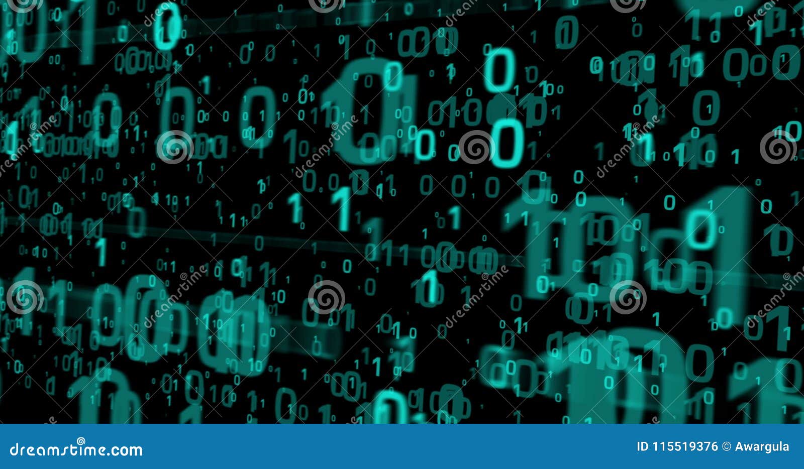 Green Binary Background in Seamless Looping Animation Stock Footage ...