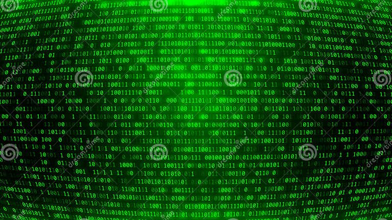 Green Binary Code Bg Coding Or Hacking Concept Stock Vector Illustration Of Information