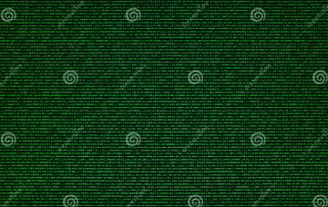 Green Binary Code on Computer Screen Texture Background. Stock Image ...