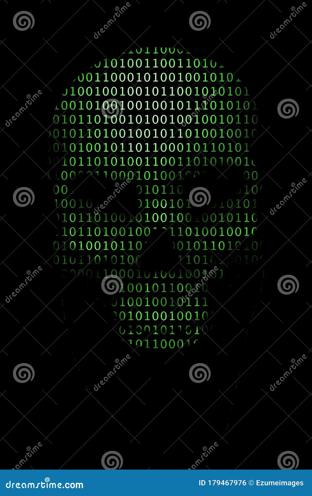 Binary Code Computer Virus 3D Illustration Stock Photo - Image of ...