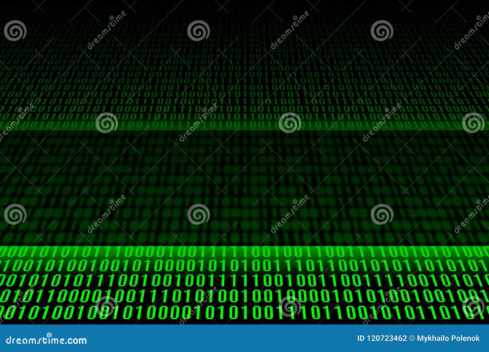 Green binary code stock illustration. Illustration of green - 120723462