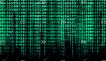Green Binary Code Matrix Background Stock Illustration - Illustration ...