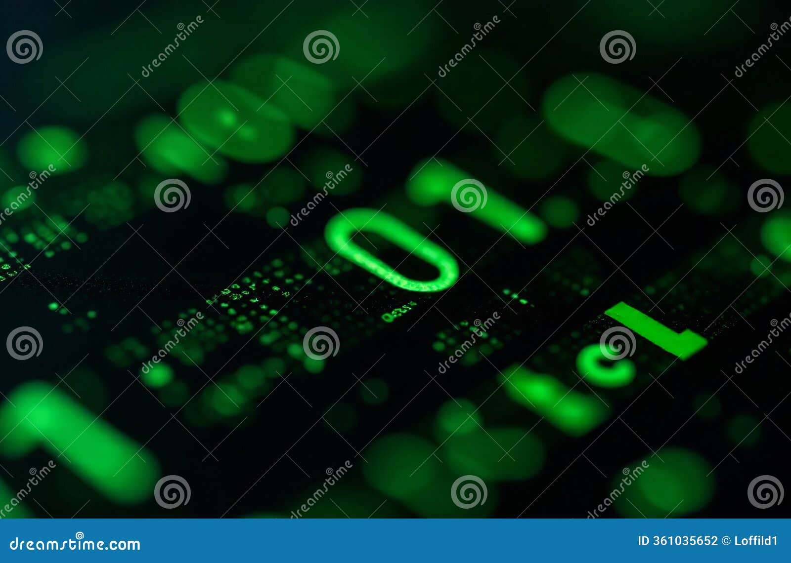 Green Binary Code Numbers Black Screen Abstract Matrix Background. AI ...