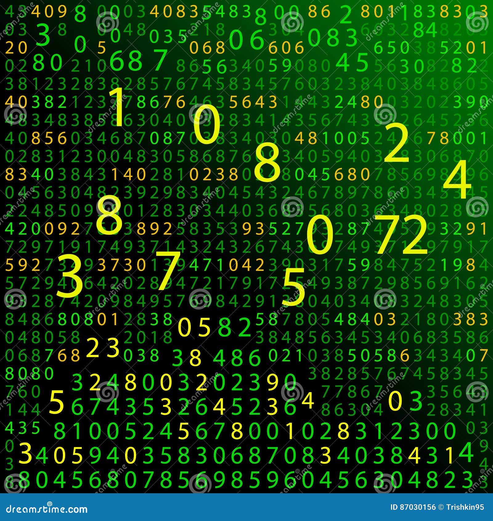 Green Binary Computer Code Repeating Vector Background Eps 10 Vector