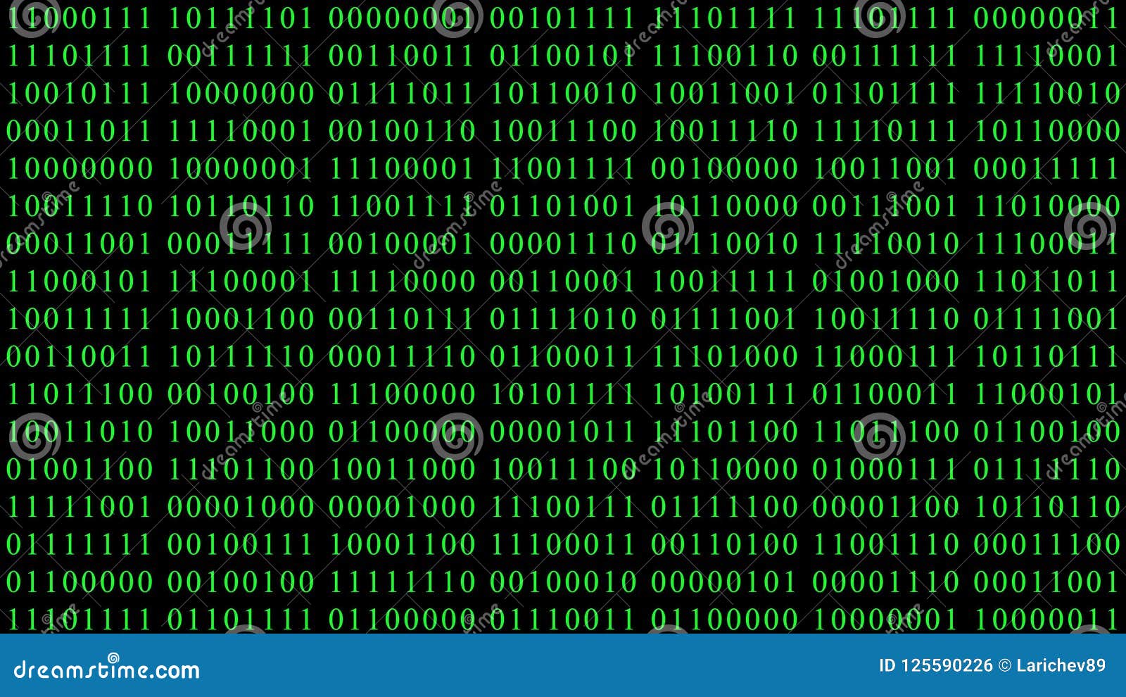 Green Binary Digital Code with Randomly Changing Zeros and Ones. Binary ...