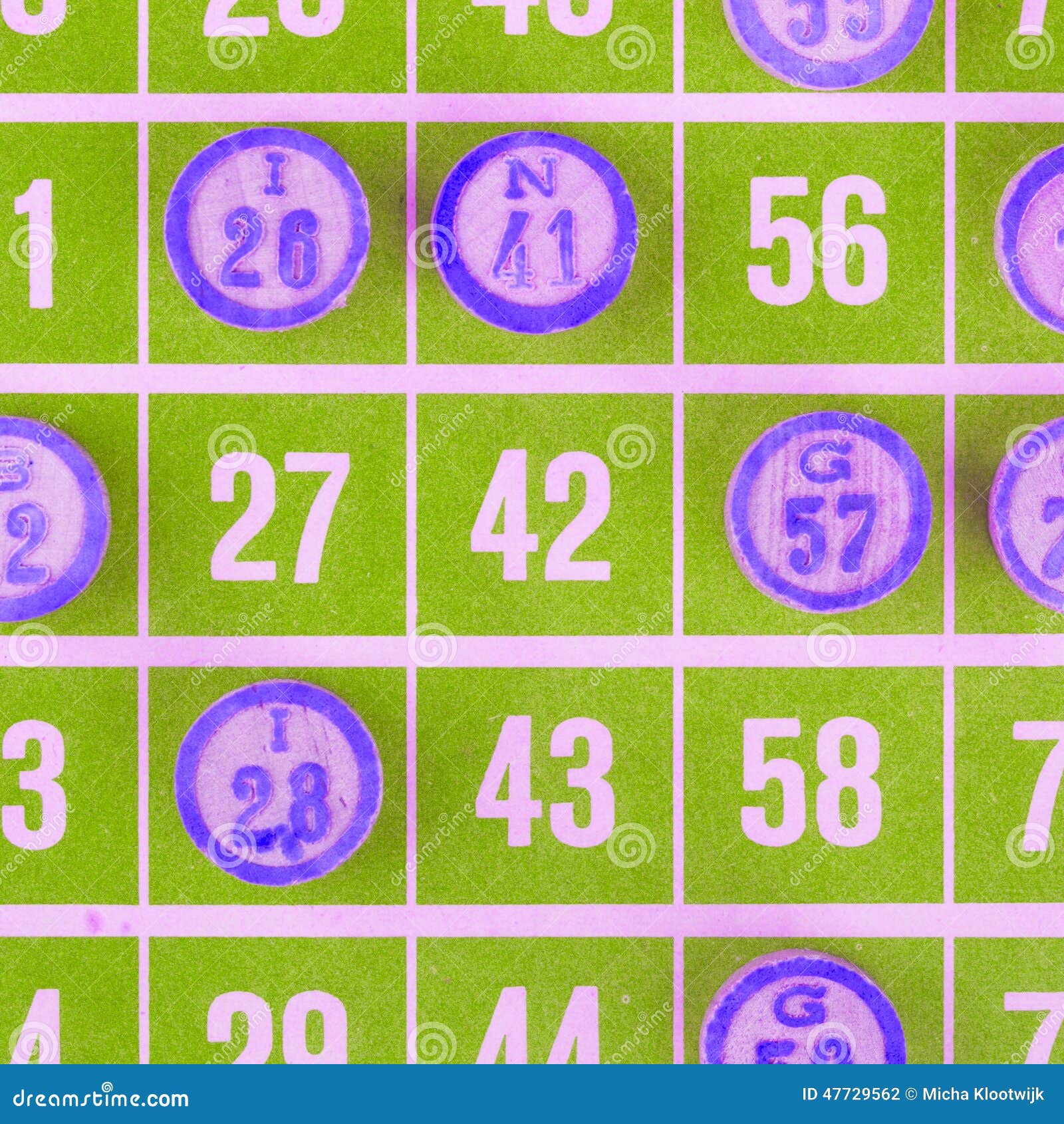 Green bingo card stock photo. Image of recreation, chance - 47729562