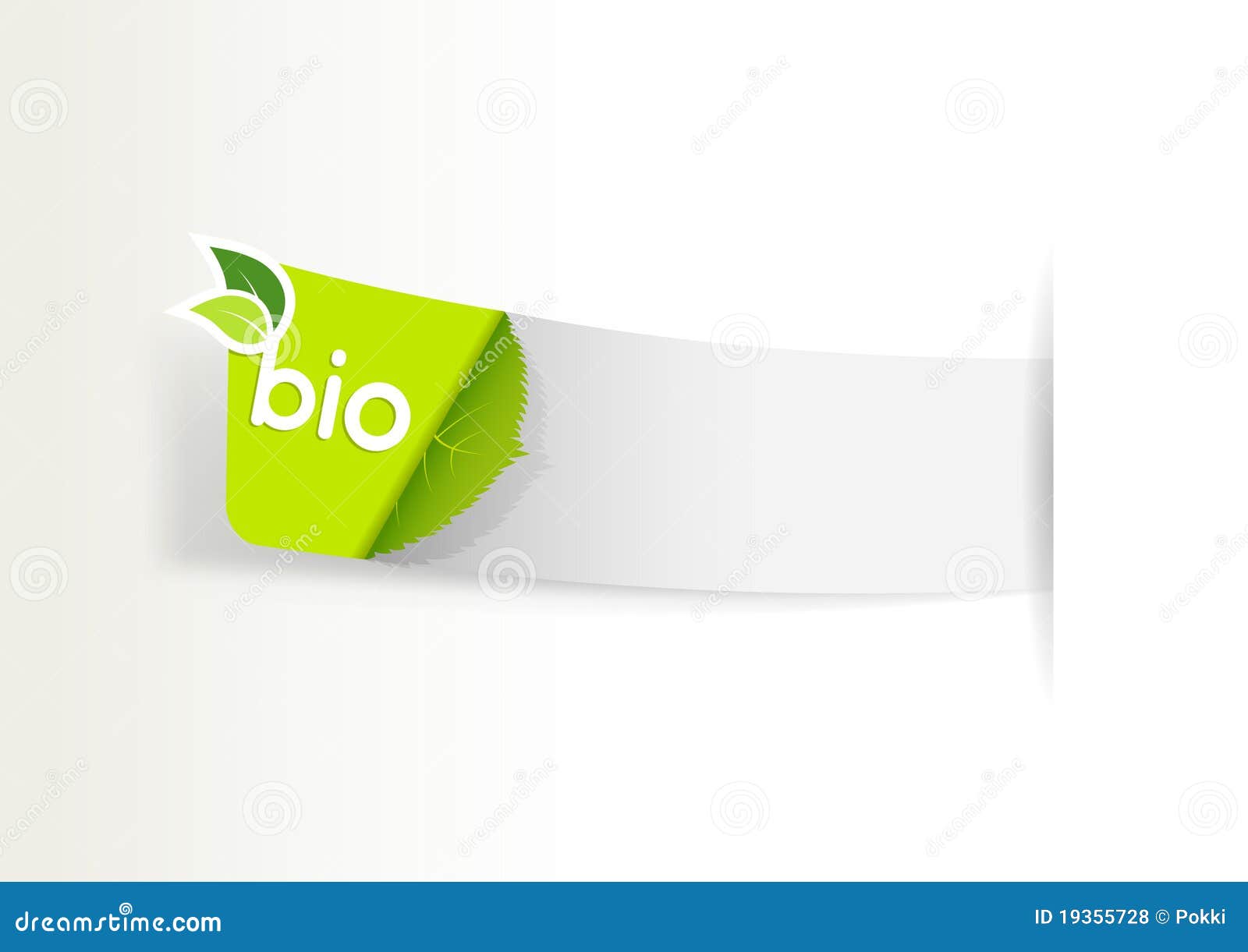 Green bio label. stock vector. Illustration of advertisement - 19355728