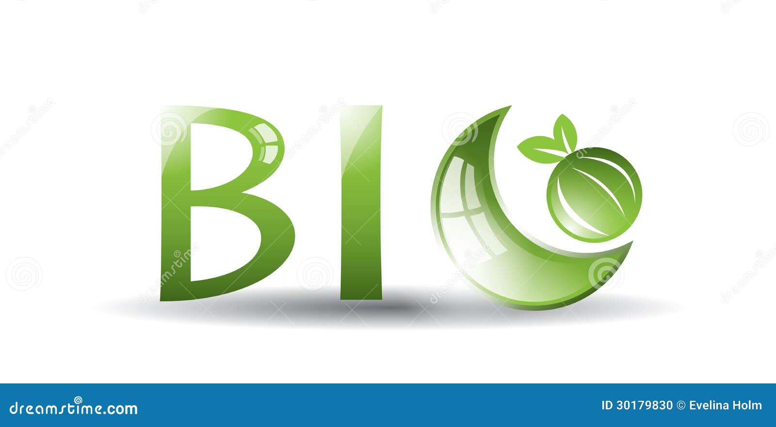 Green bio label stock vector. Illustration of friendly - 30179830