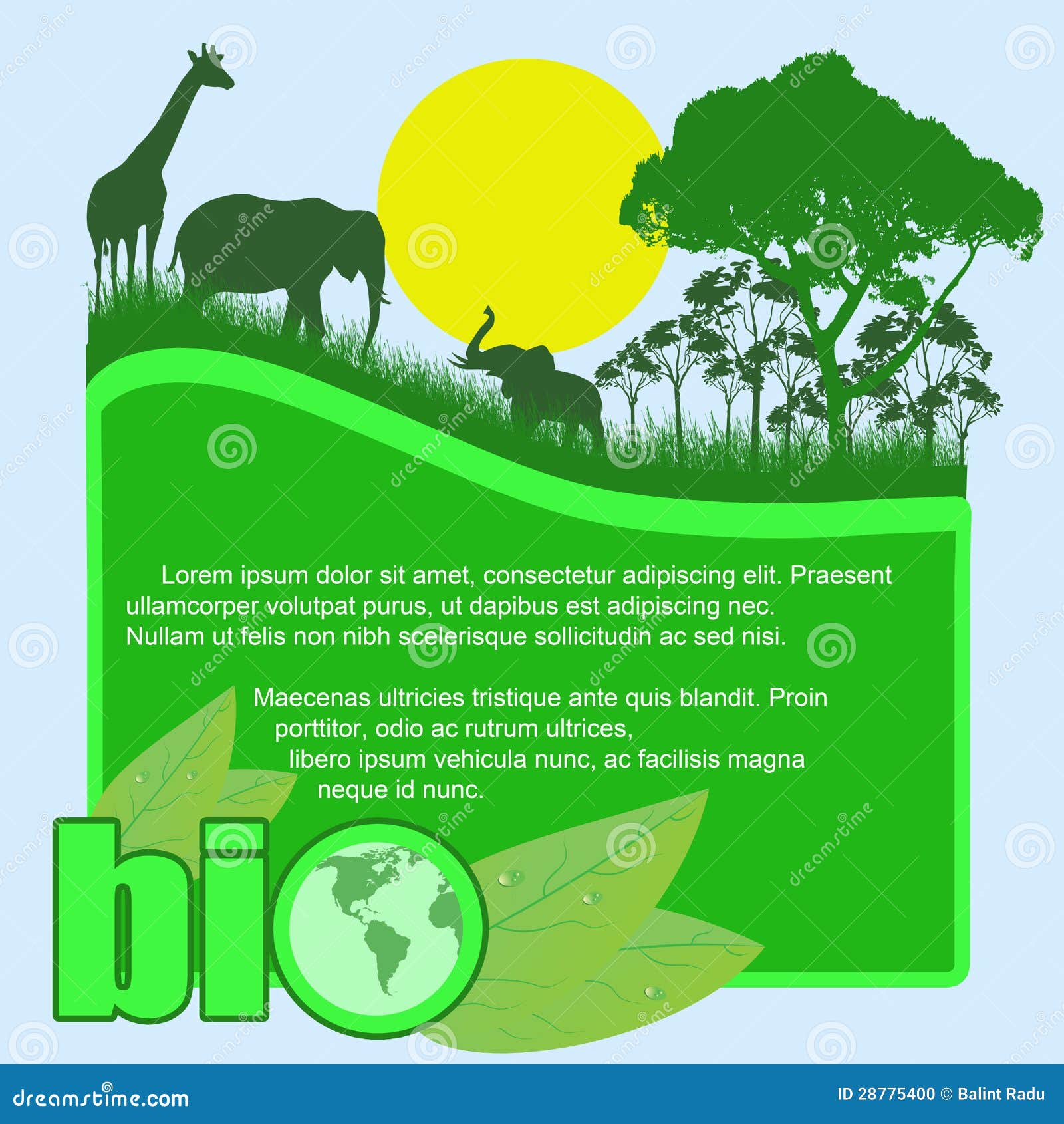 Green bio poster stock vector. Illustration of drop, green - 28775400