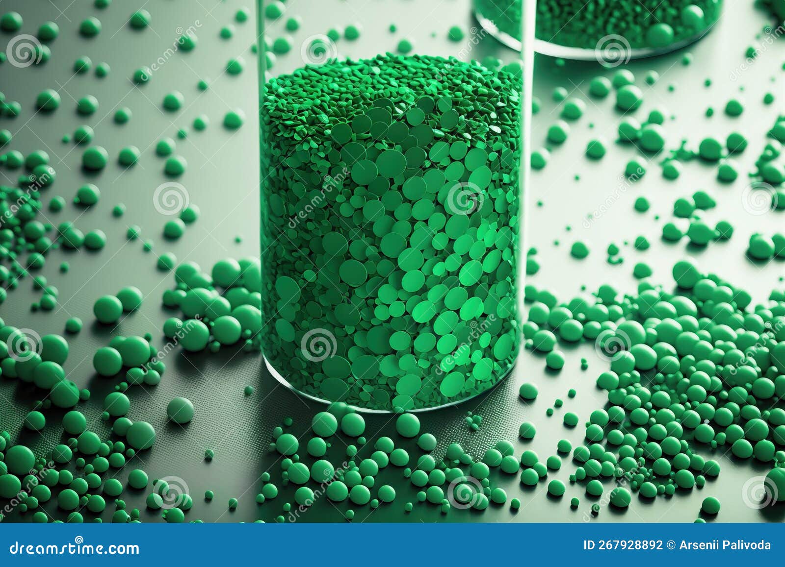 Green Biodegradable Plastic Granules, Plastic Waste Reduction Stock ...