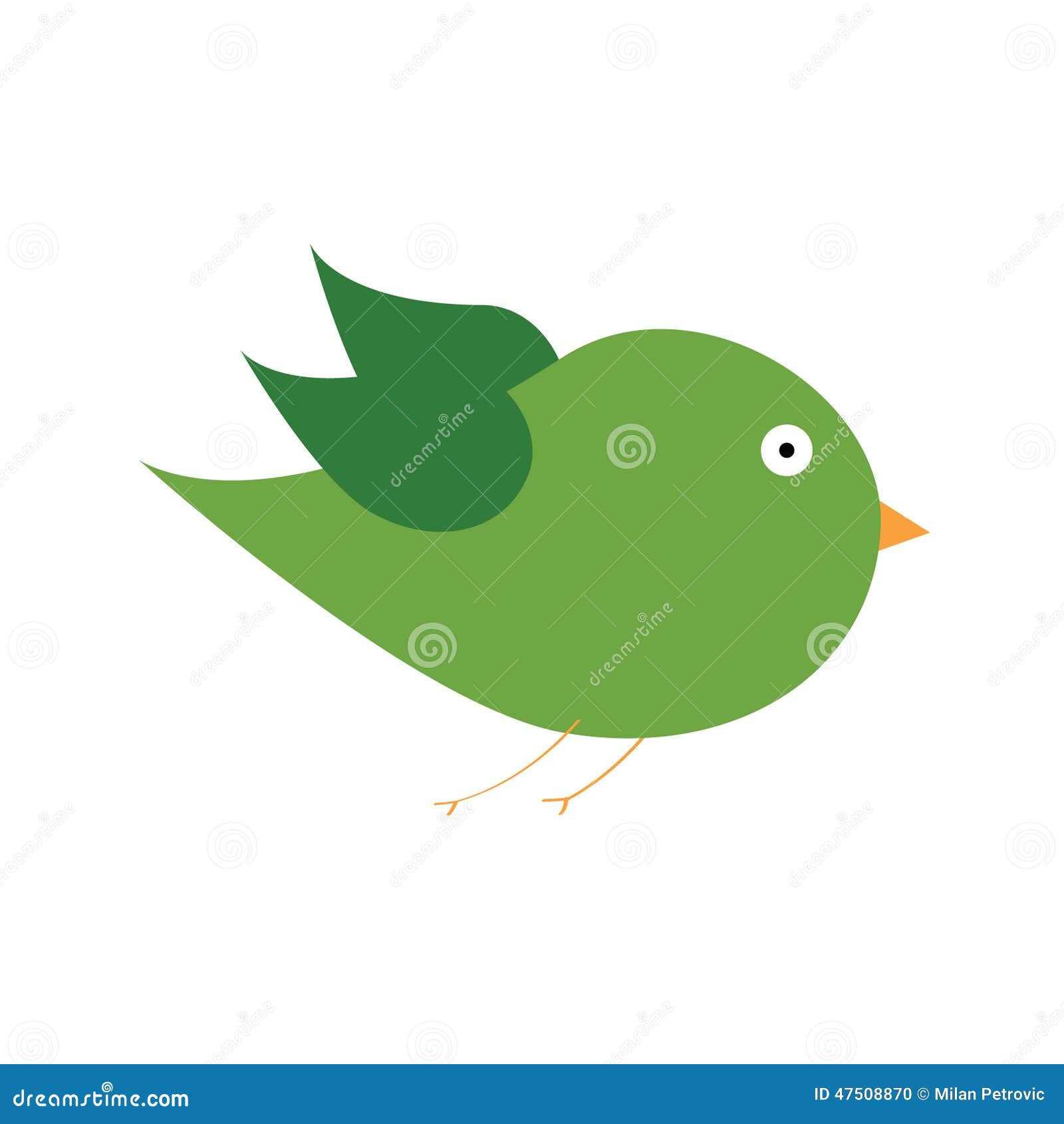 Green Bird Color Art Vector Stock Vector - Illustration of branch ...