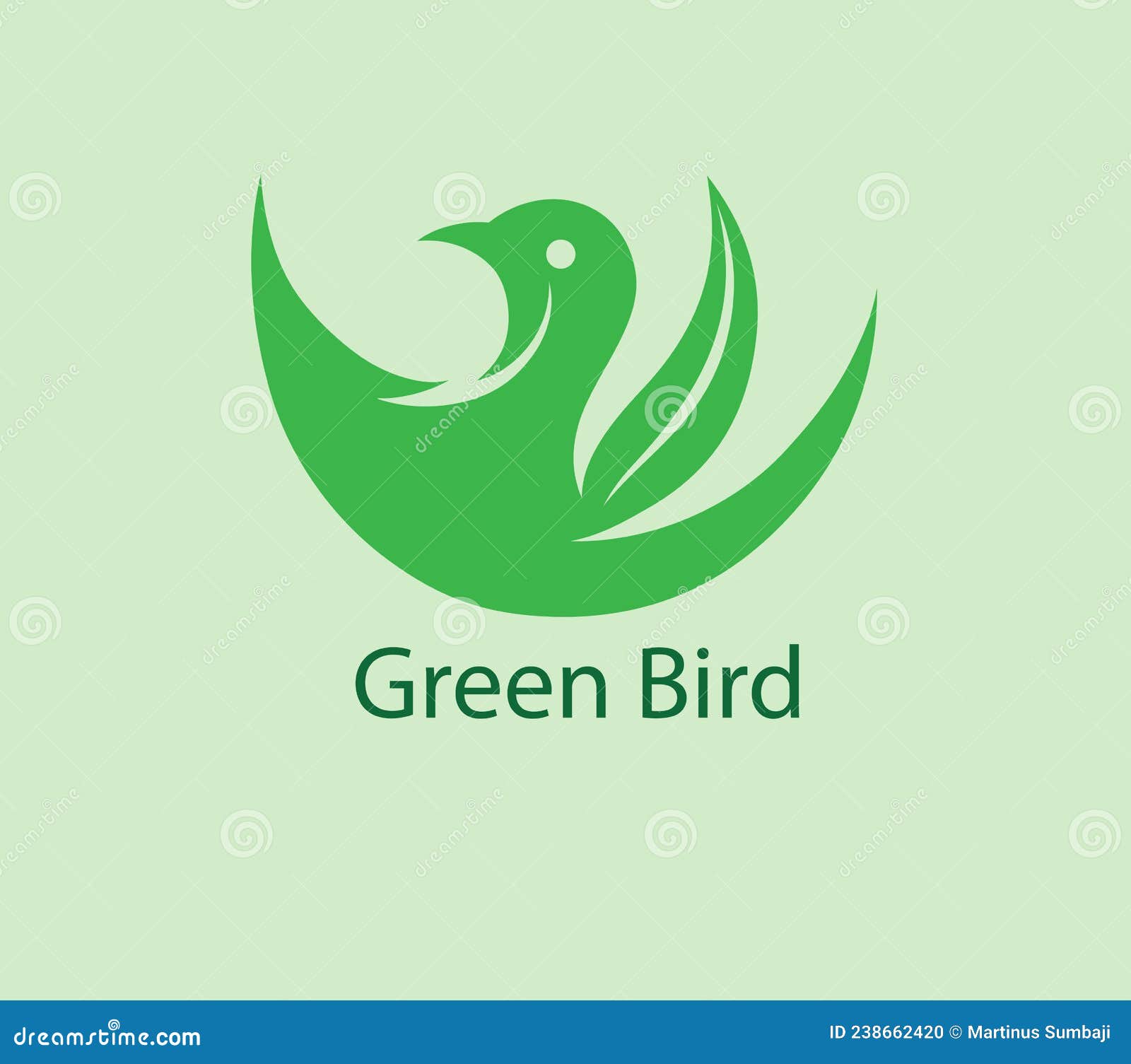 Green Bird Logo stock vector. Illustration of green - 238662420