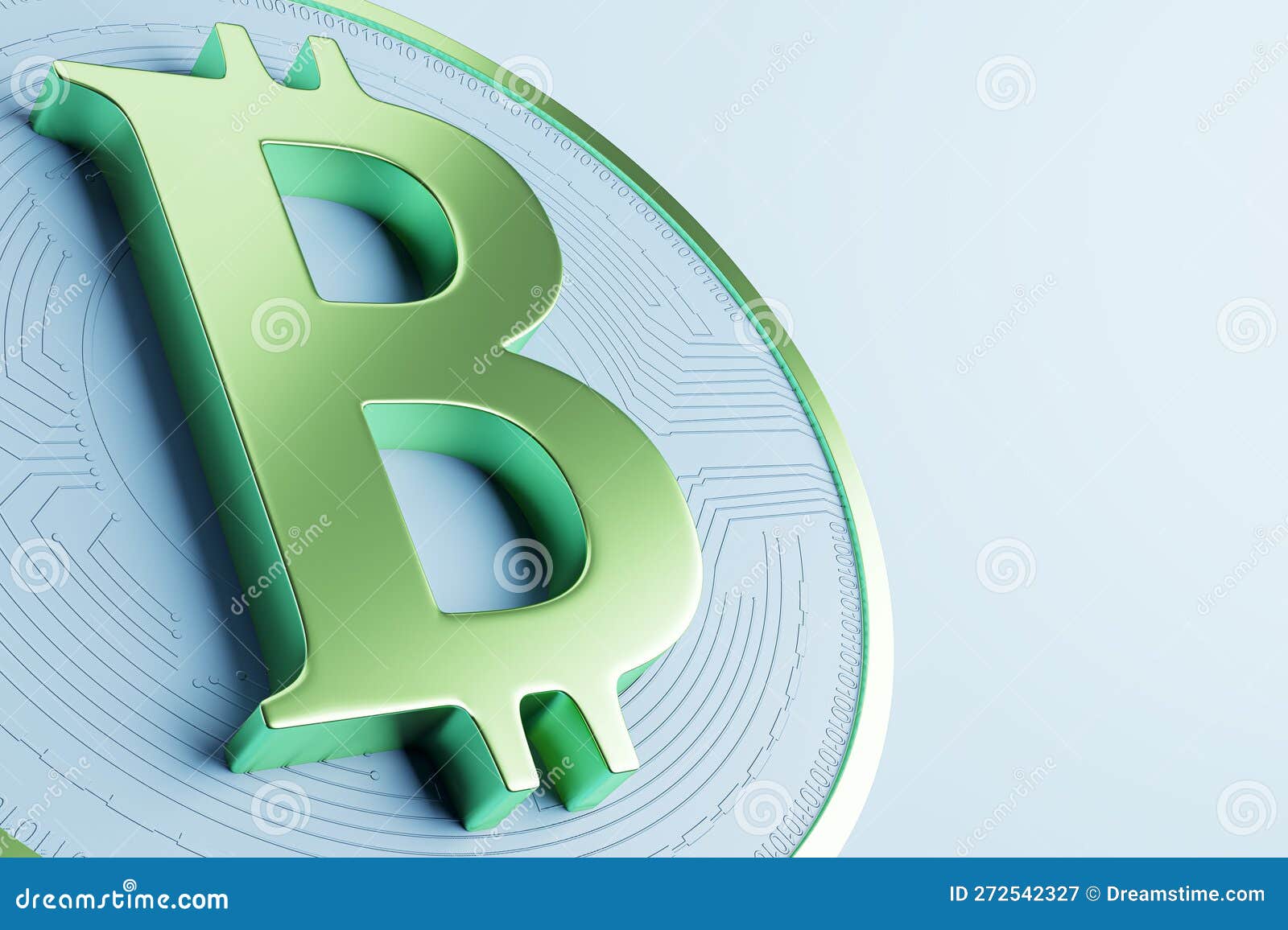 Green Bitcoin Sign on White Backdrop. Crypto and Finance Concept ...