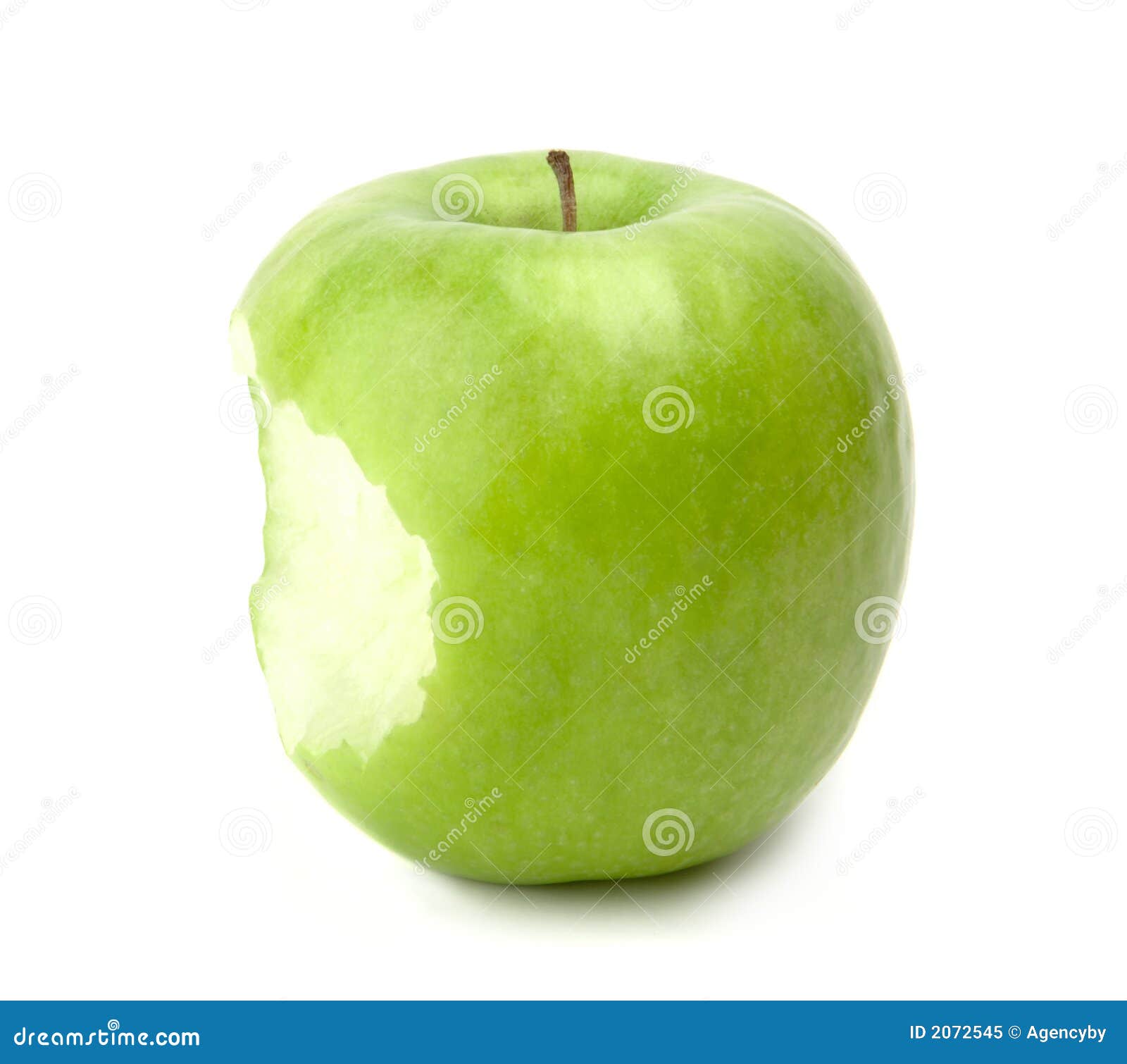 Green bitten apple stock image. Image of healthcare, calorie - 2072545