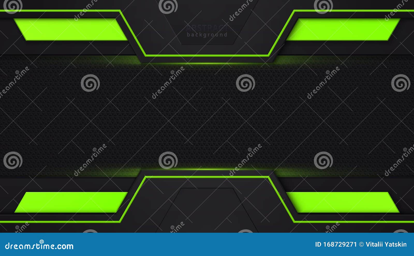 Green and Black Contrast Abstract Technology Background. Green ...