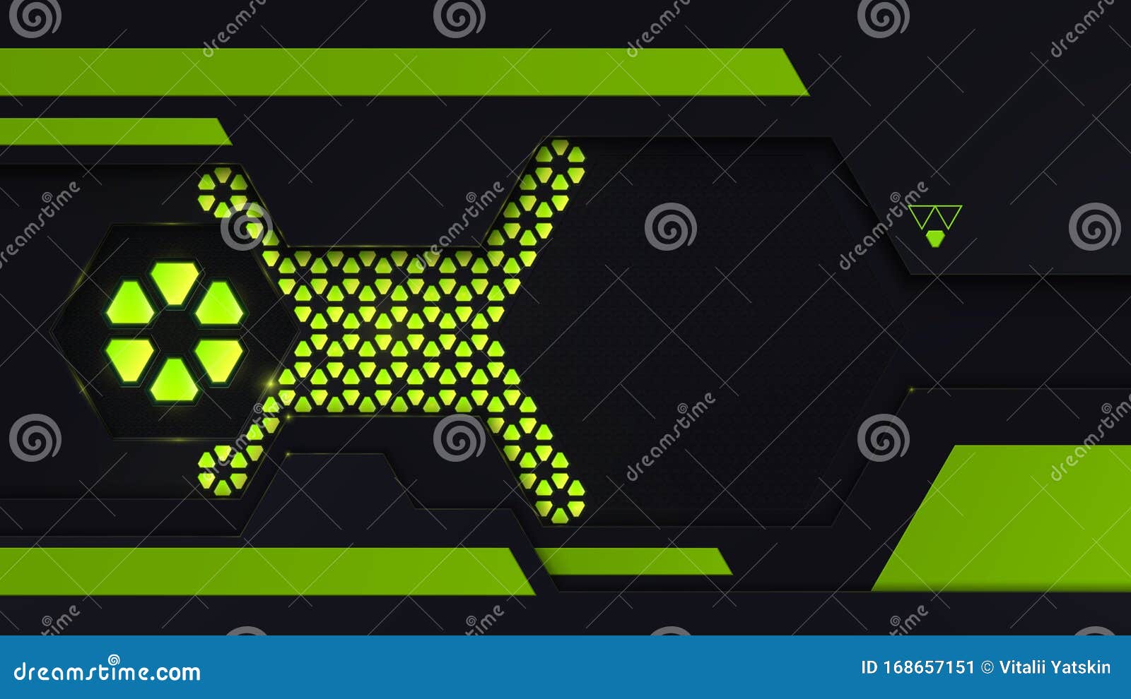 Green and Black Contrast Abstract Technology Background. Layout Design ...