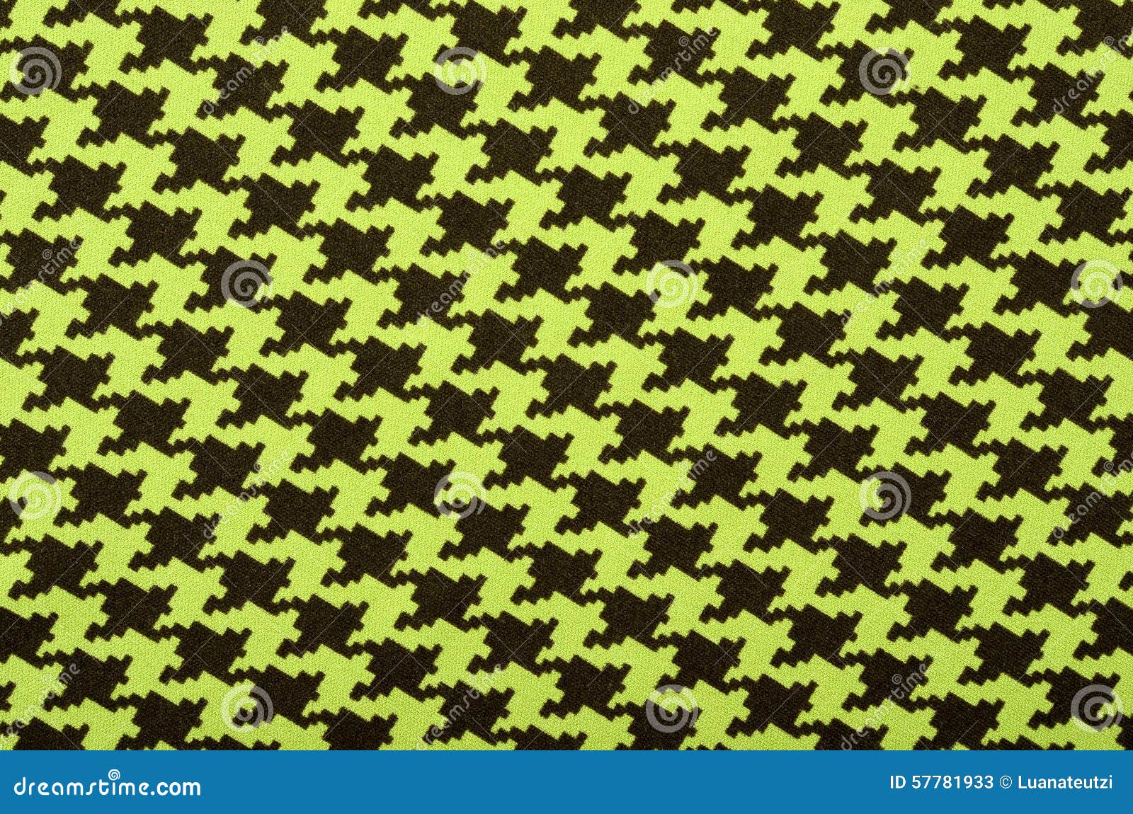 Green and Black Houndstooth Pattern. Stock Image - Image of garment ...