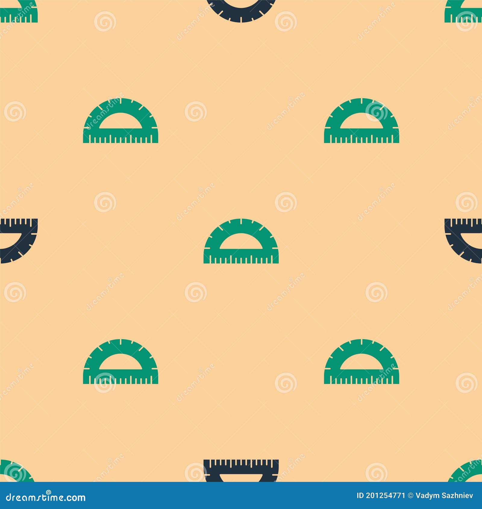 Green and Black Protractor Grid for Measuring Degrees Icon Isolated ...